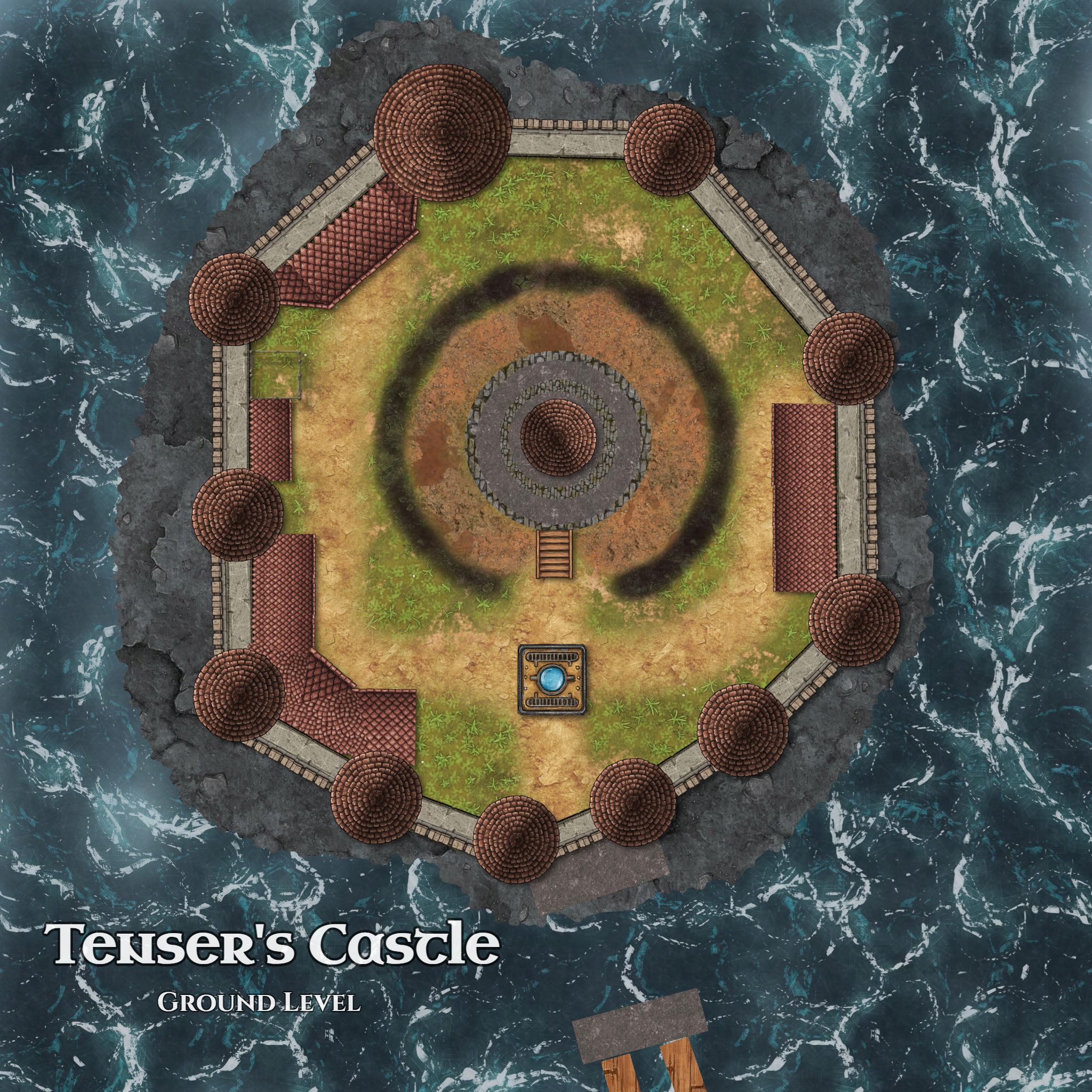 Tenser's Castle Main Grounds | Inkarnate - Create Fantasy Maps Online