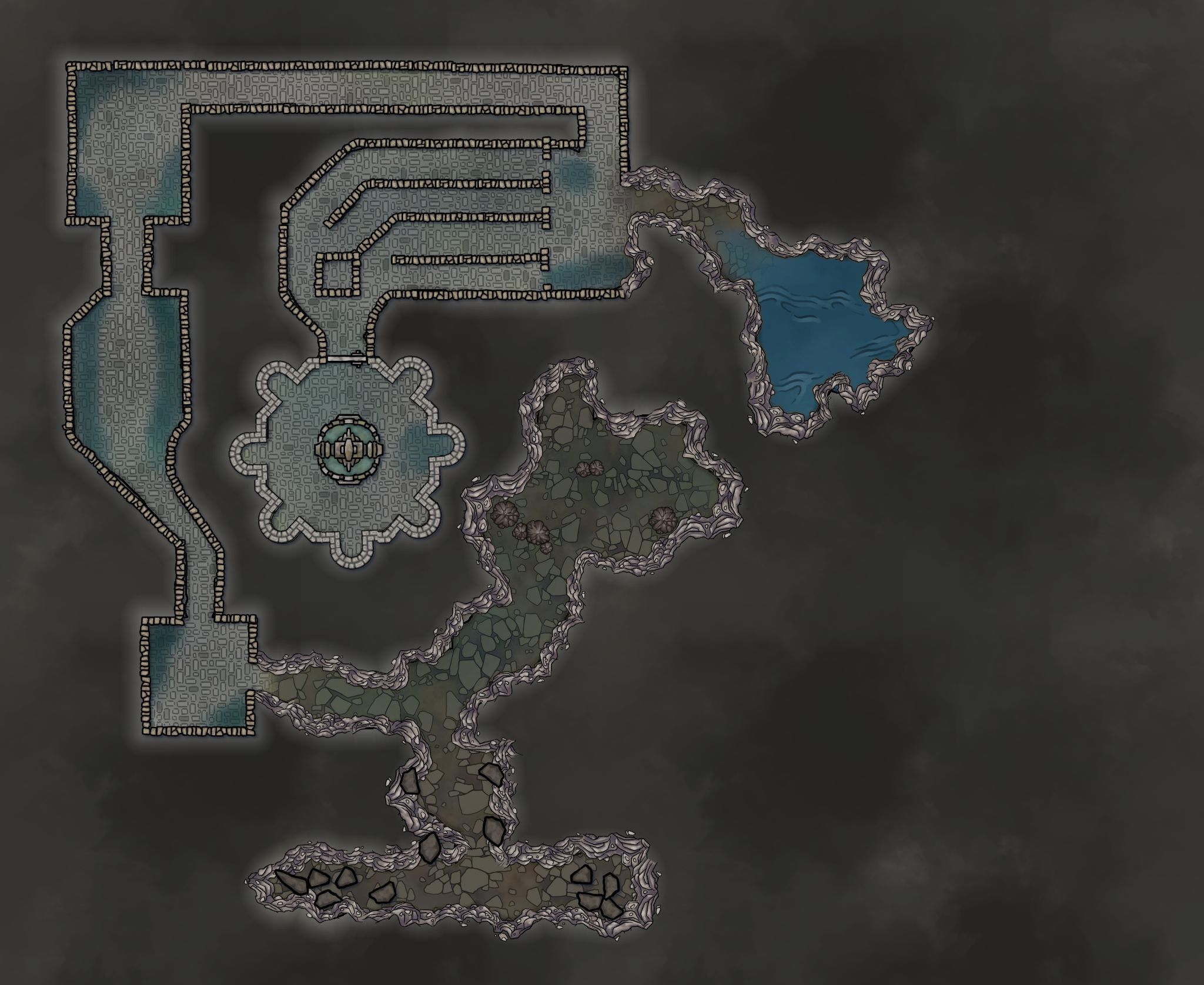 The Oozing Temple | Inkarnate - Create Fantasy Maps Online