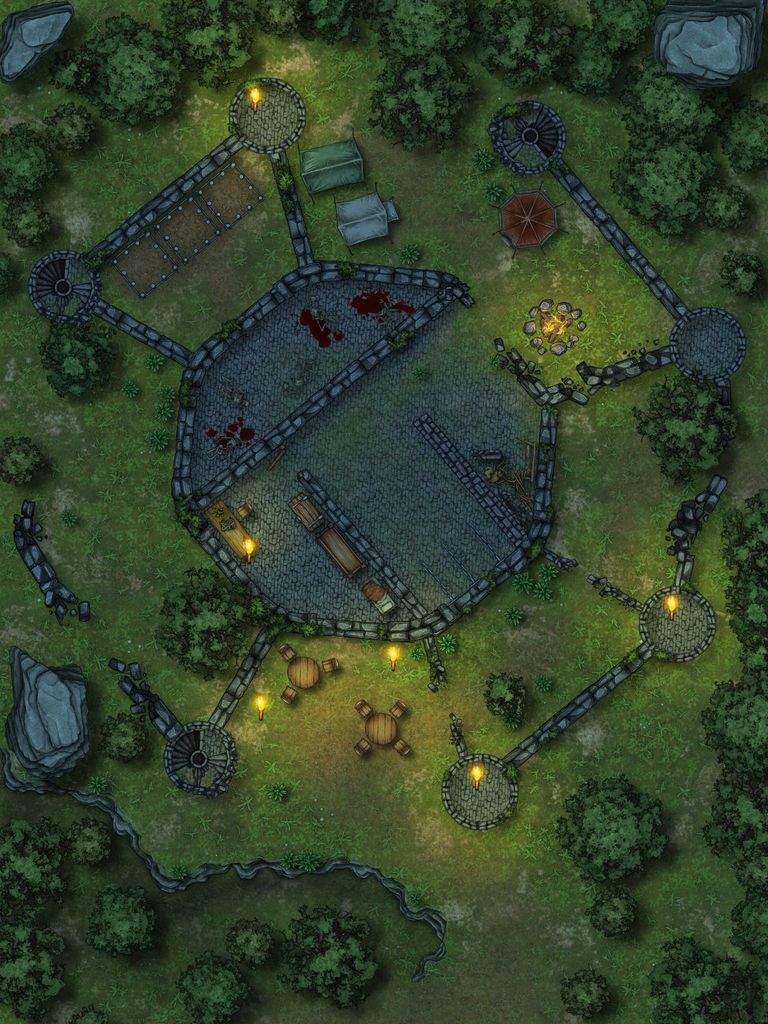 Redmond Keep - Night | Inkarnate - Create Fantasy Maps Online