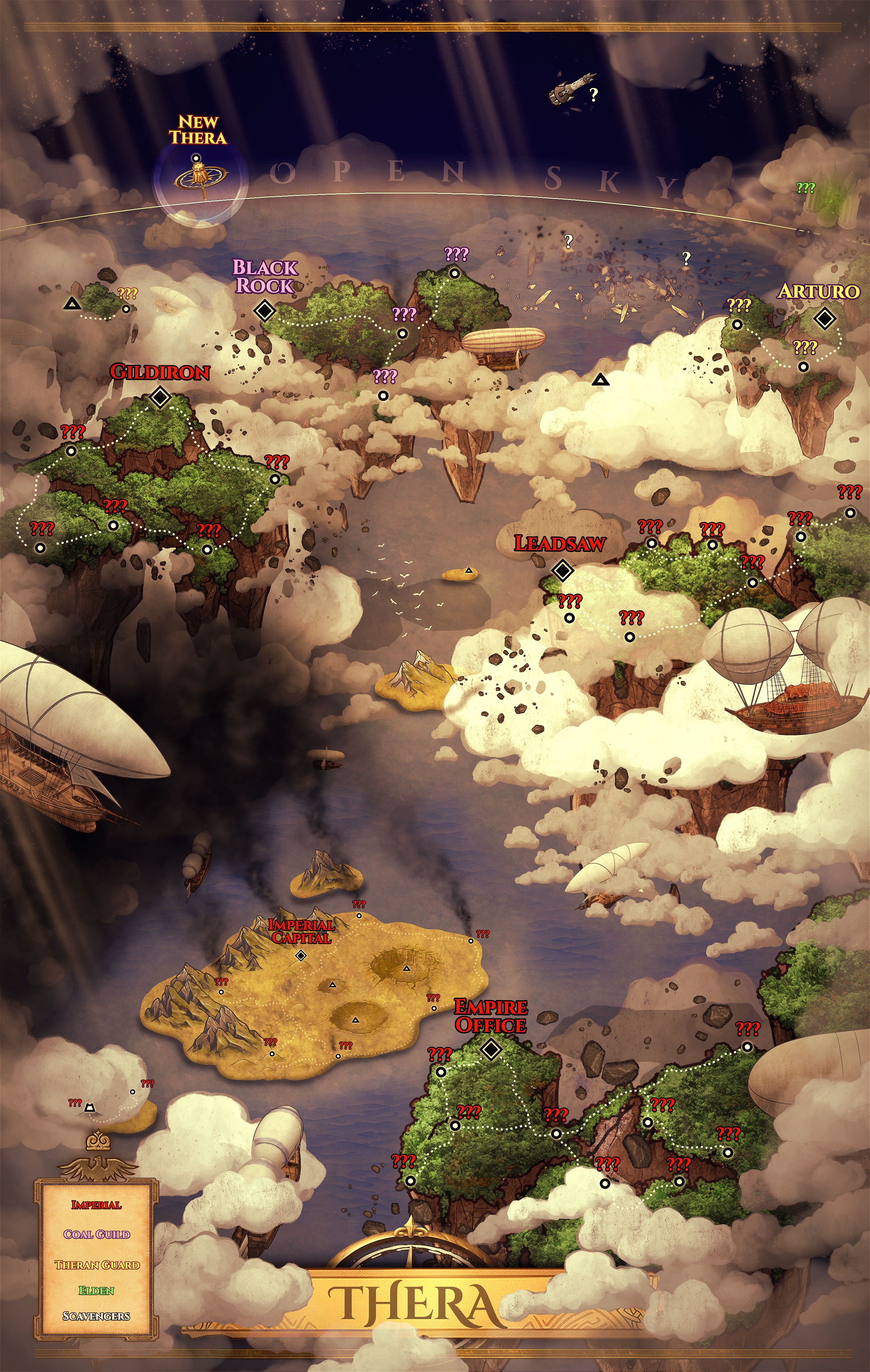 Thera World Map (The Skies of Thera) | Inkarnate - Create Fantasy Maps ...