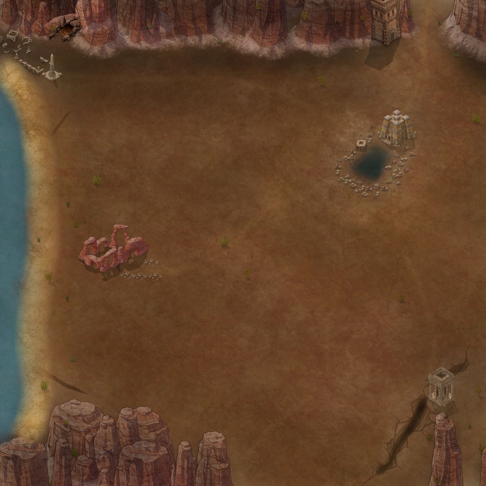 desert waste region | Inkarnate - Create Fantasy Maps Online