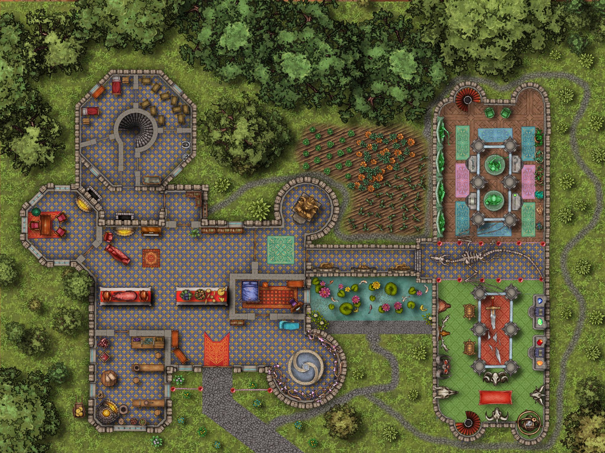 Museum 1st Floor | Inkarnate - Create Fantasy Maps Online