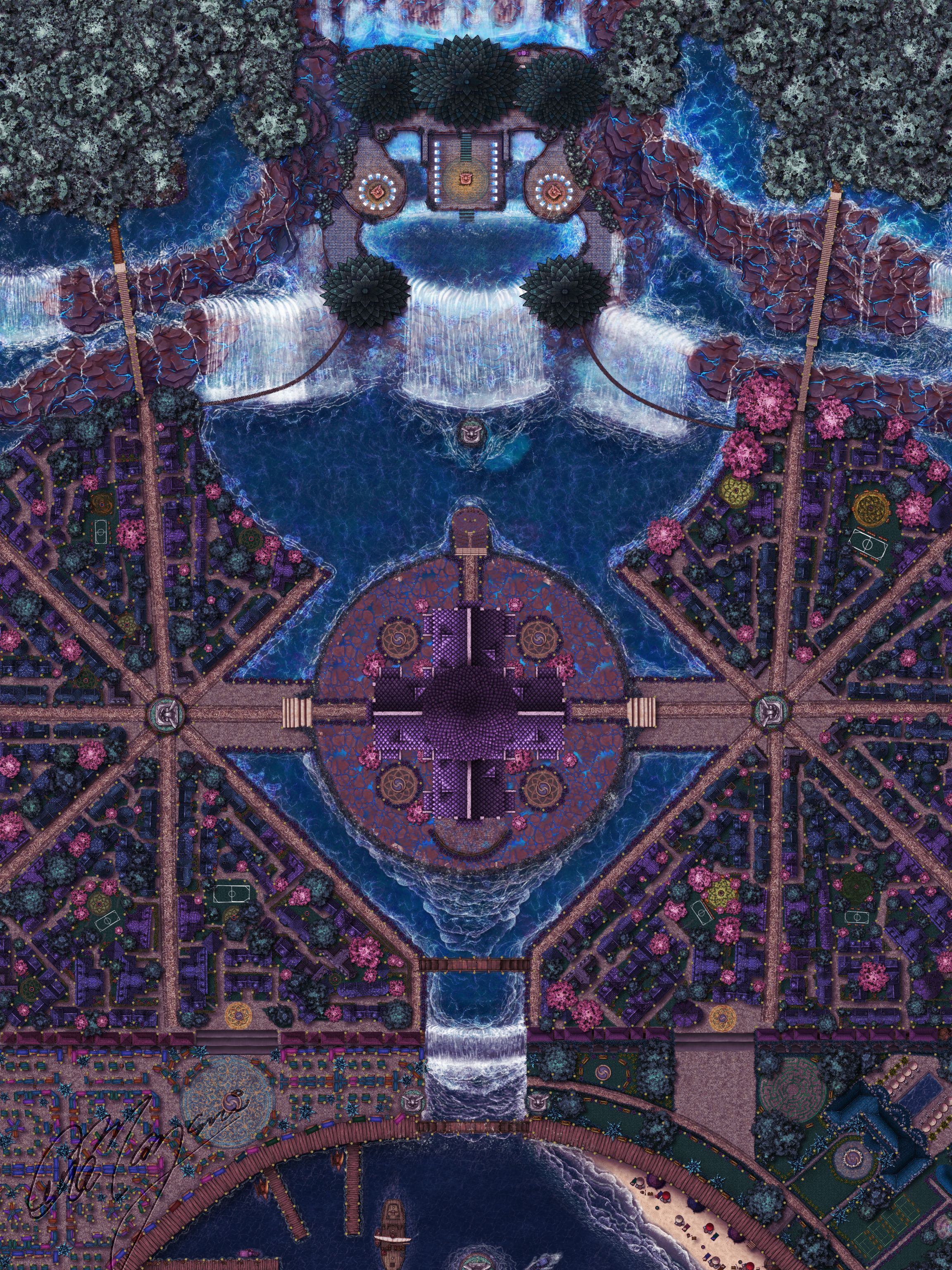 Crystal Palace-with town | Inkarnate - Create Fantasy Maps Online