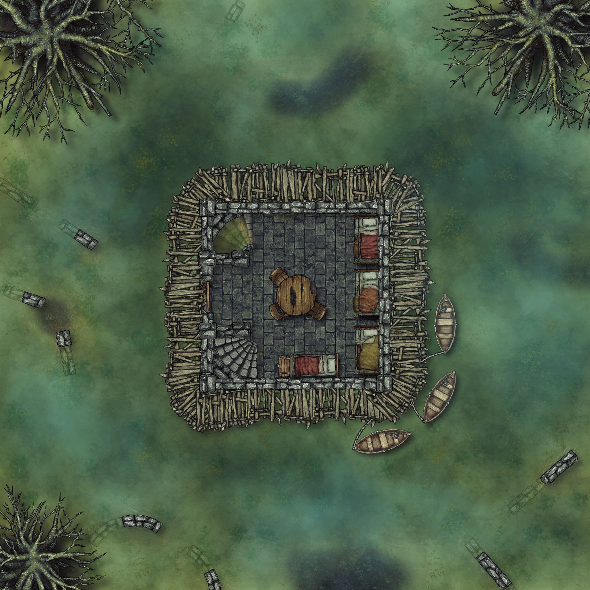 Bell Tower - Ground Floor | Inkarnate - Create Fantasy Maps Online