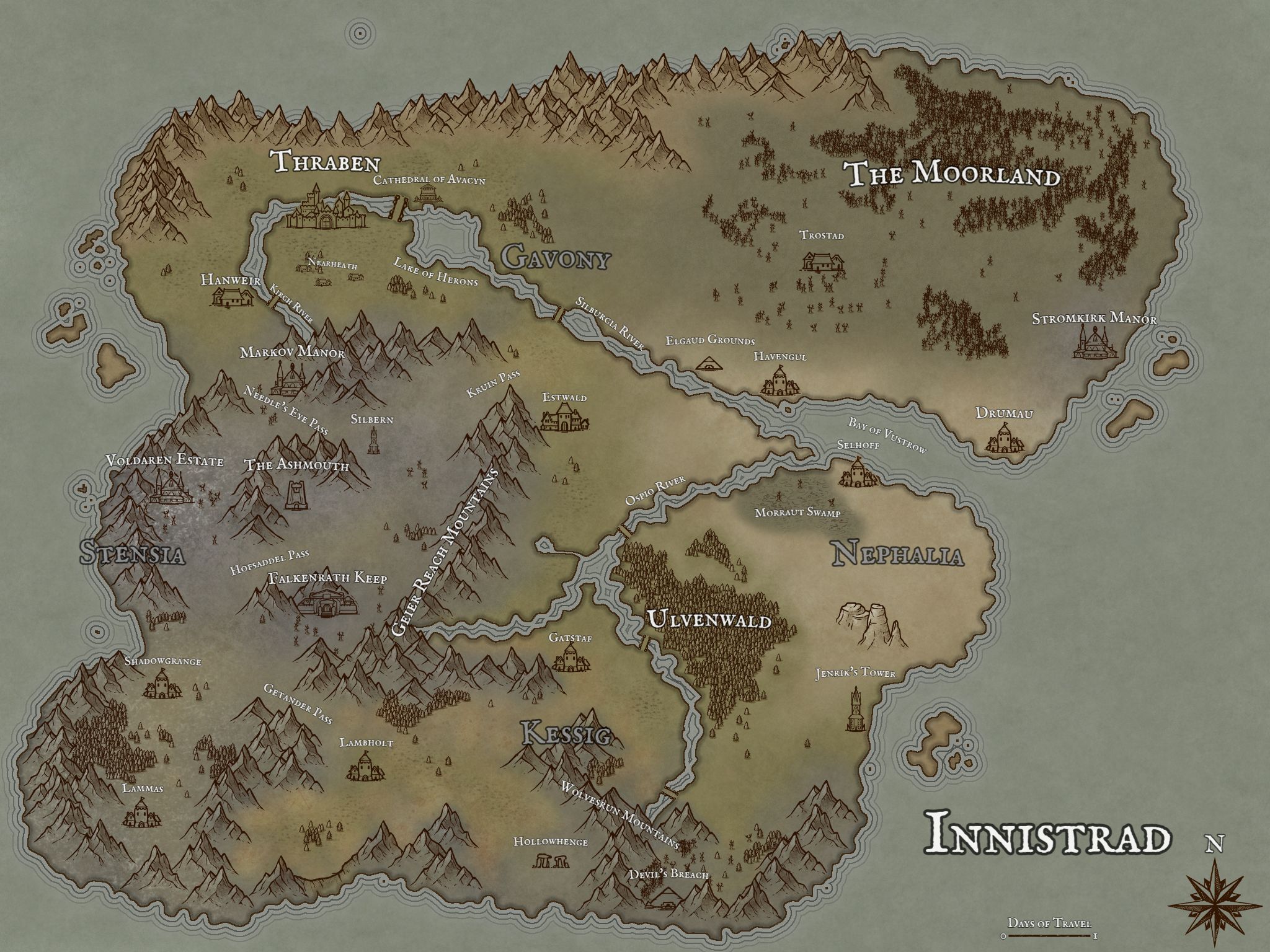 The World of Innistrad | Inkarnate - Create Fantasy Maps Online