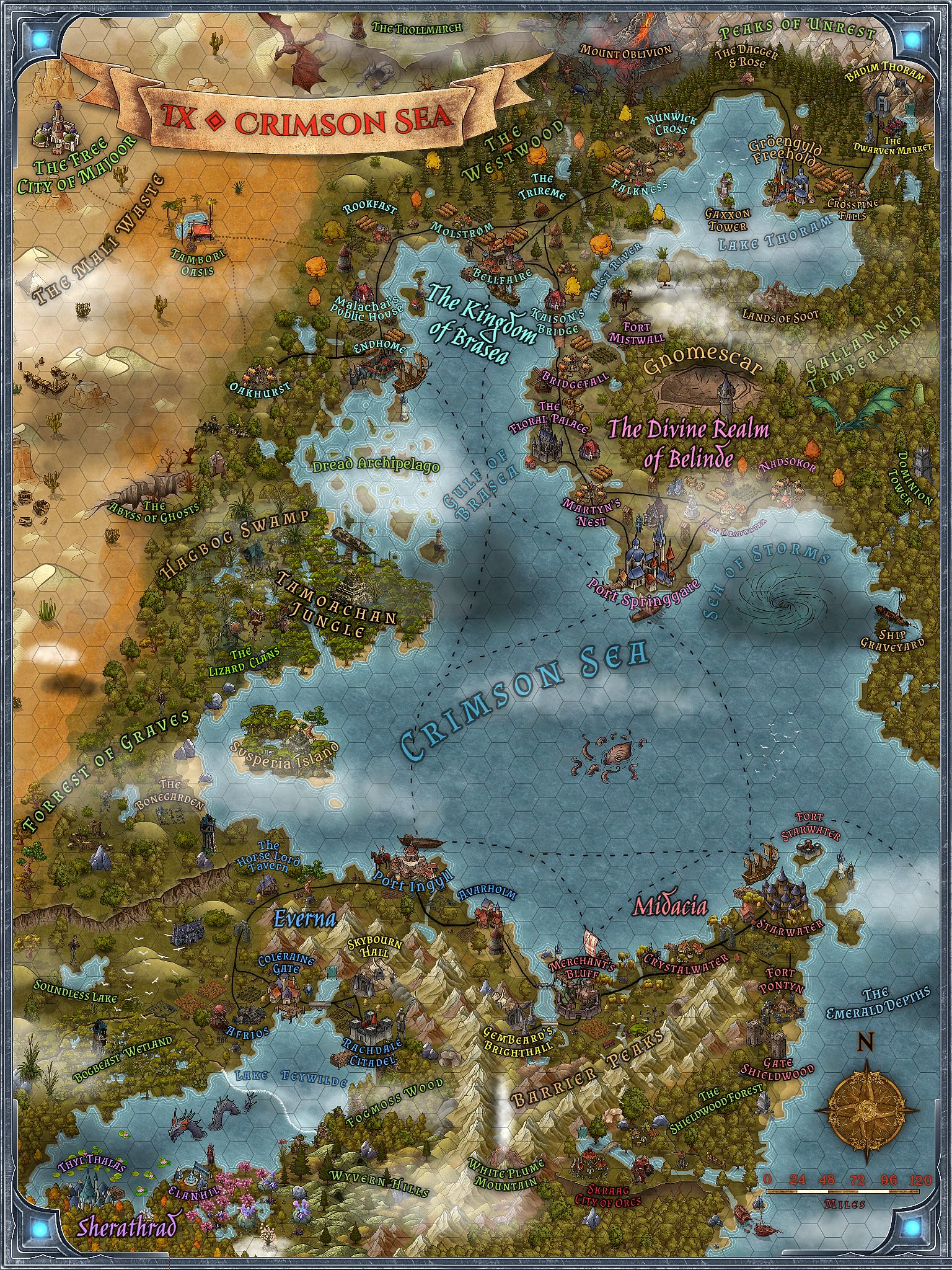 Ix: 2nd Age Campaign Map | Inkarnate - Create Fantasy Maps Online