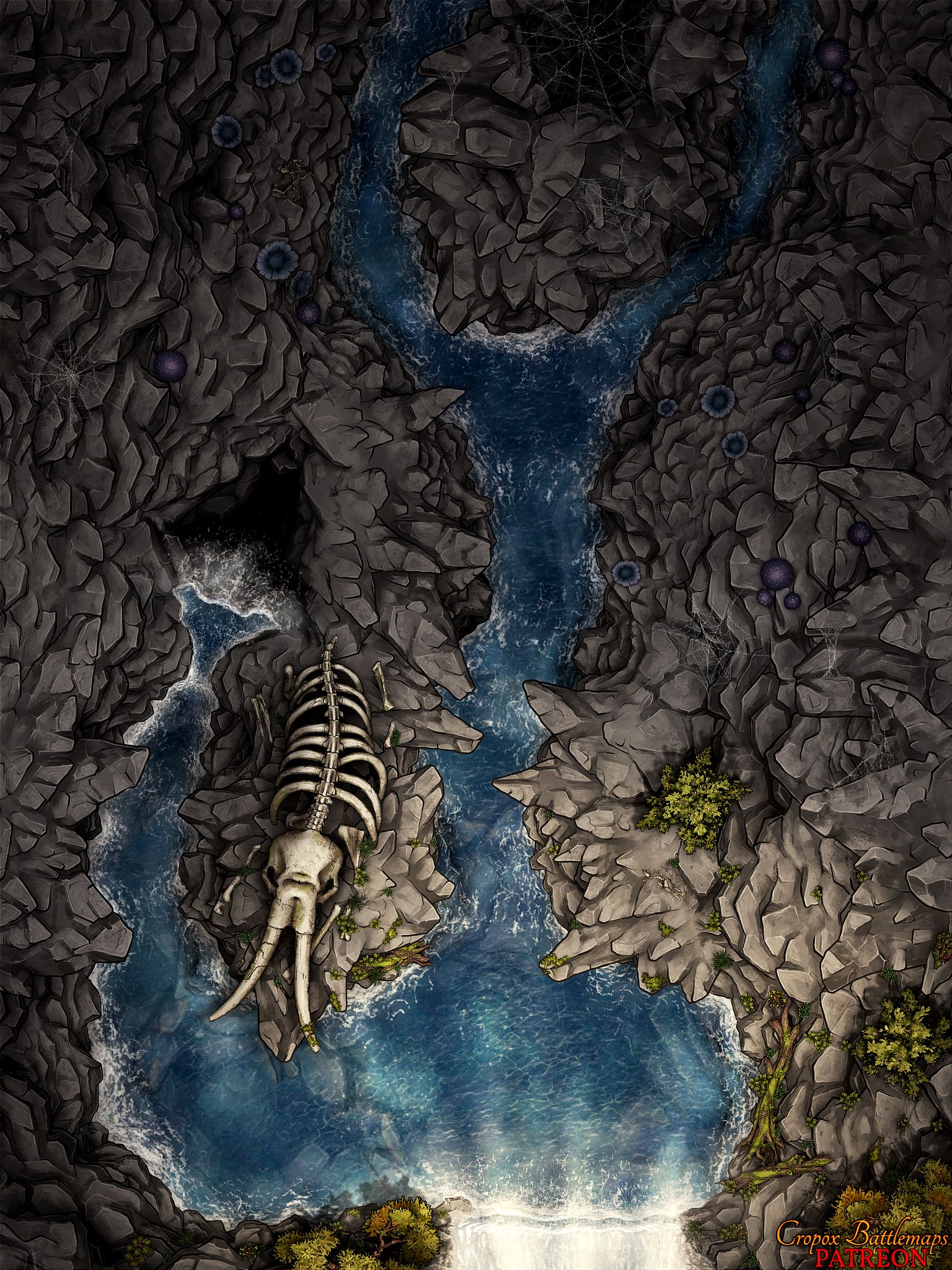 Underground River 30x40 | Inkarnate - Create Fantasy Maps Online