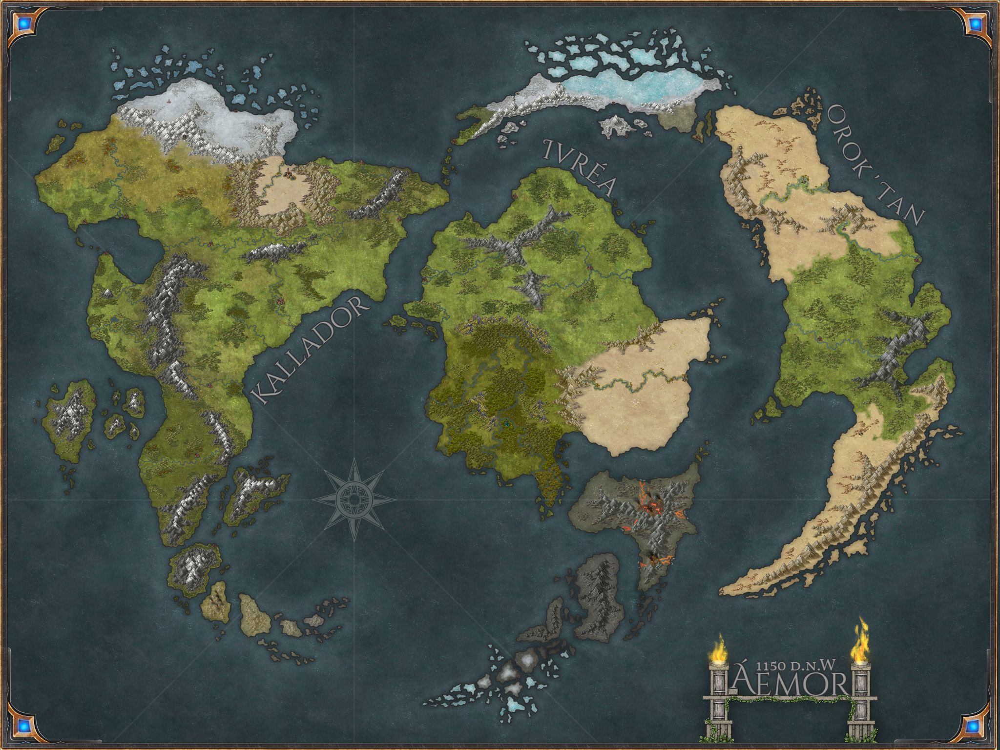 Áemor - Worldmap - 2.0 | Inkarnate - Create Fantasy Maps Online