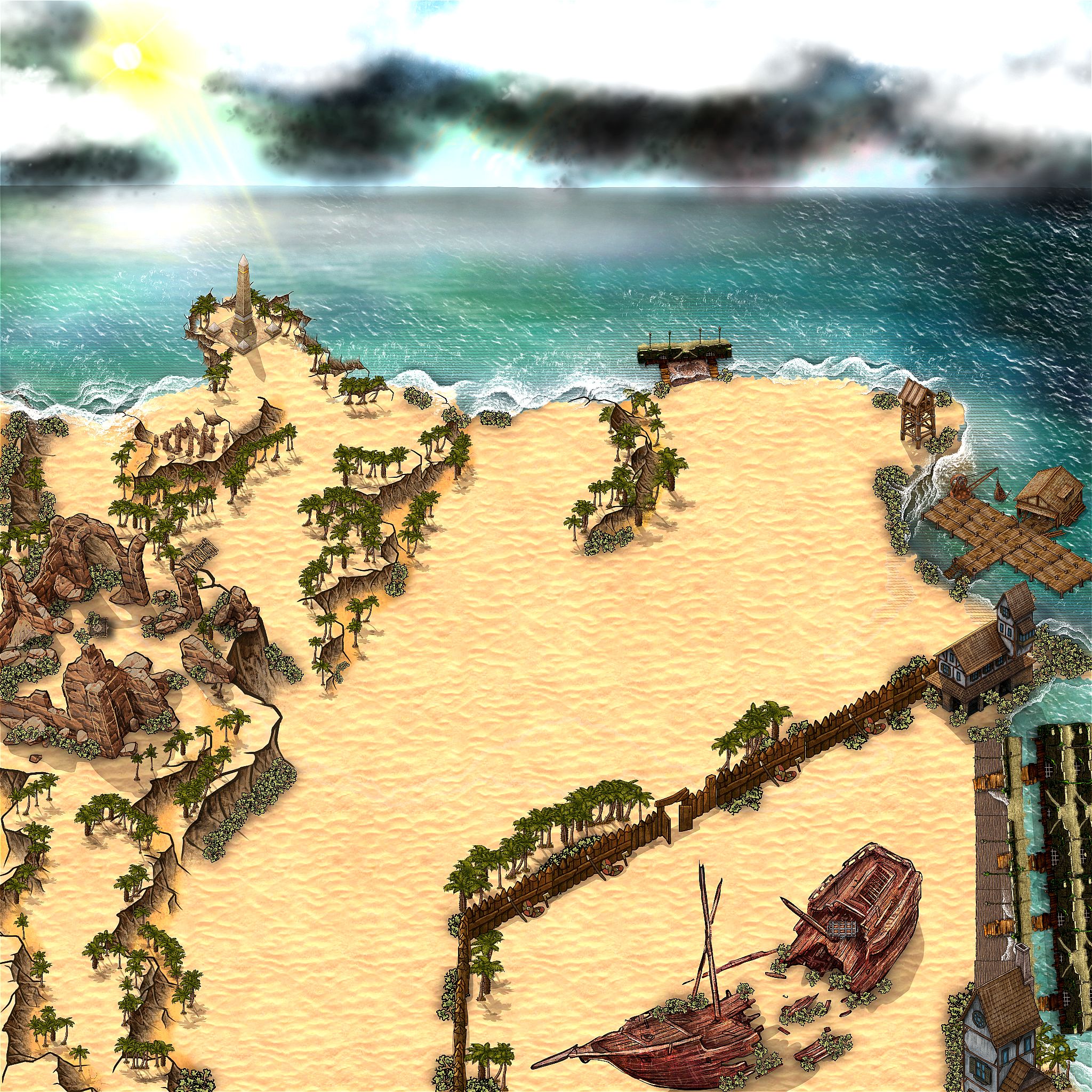 Beach Village | Inkarnate - Create Fantasy Maps Online
