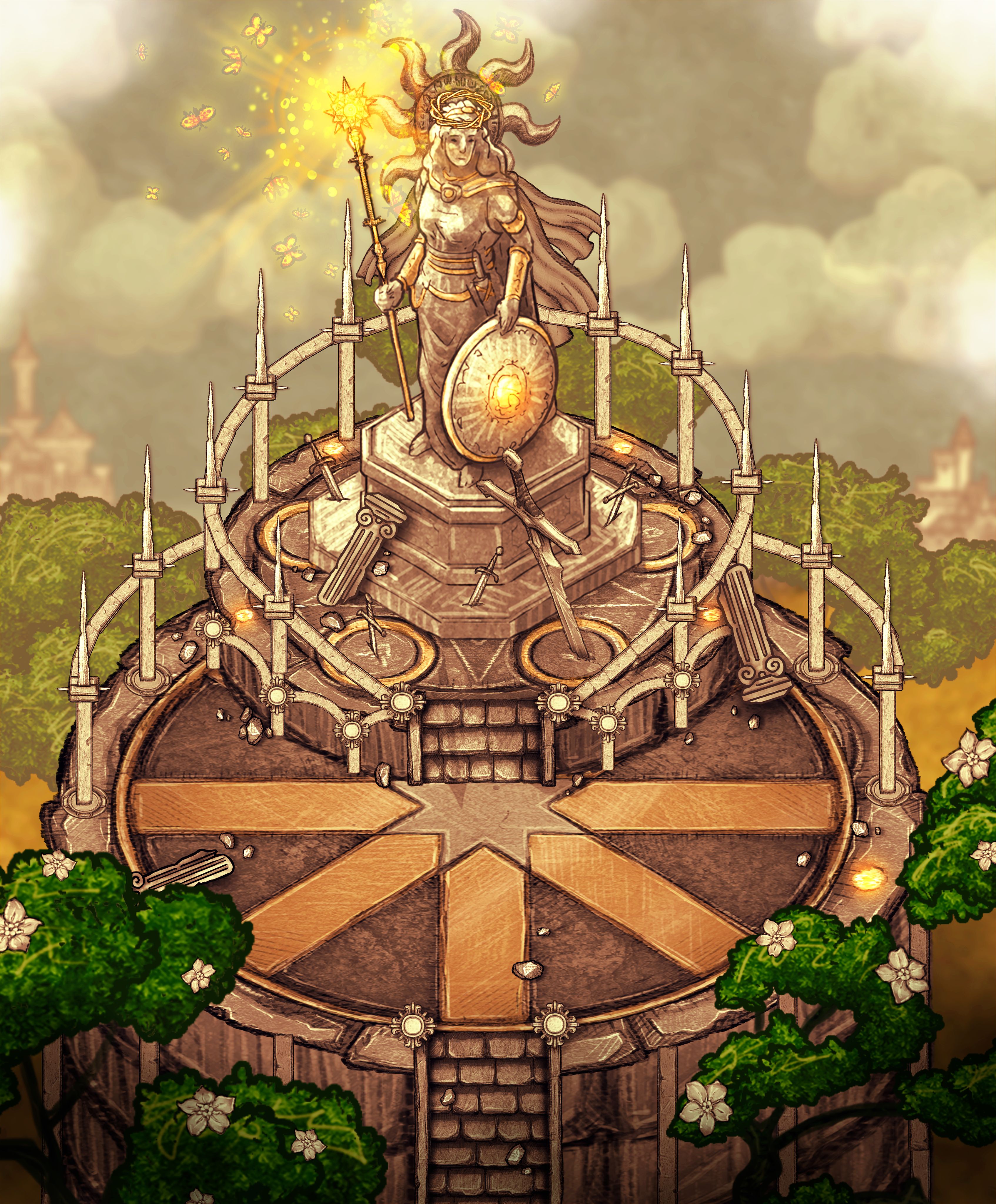 Shrine of the Solar Goddess | Inkarnate - Create Fantasy Maps Online
