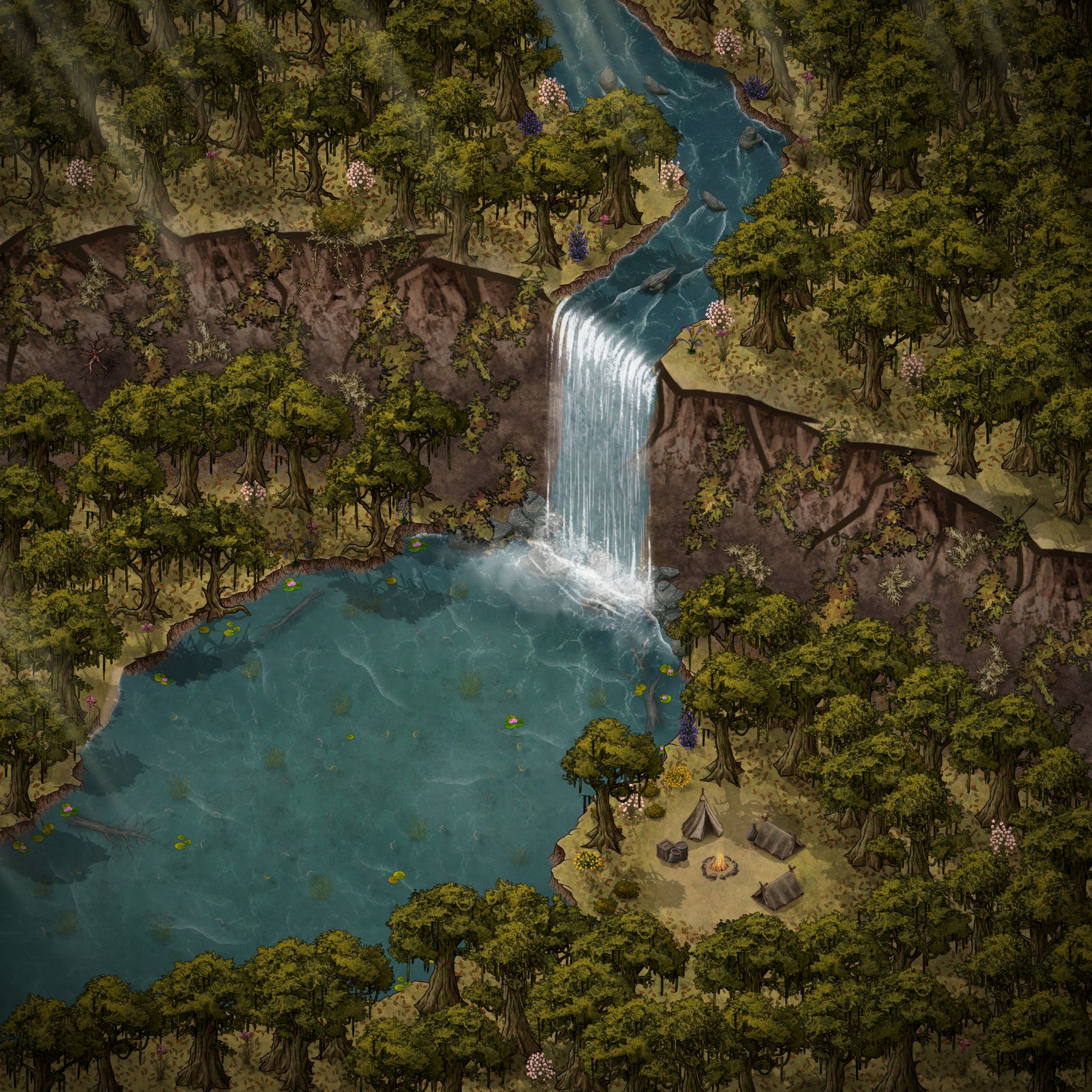 Waterfall | Inkarnate - Create Fantasy Maps Online