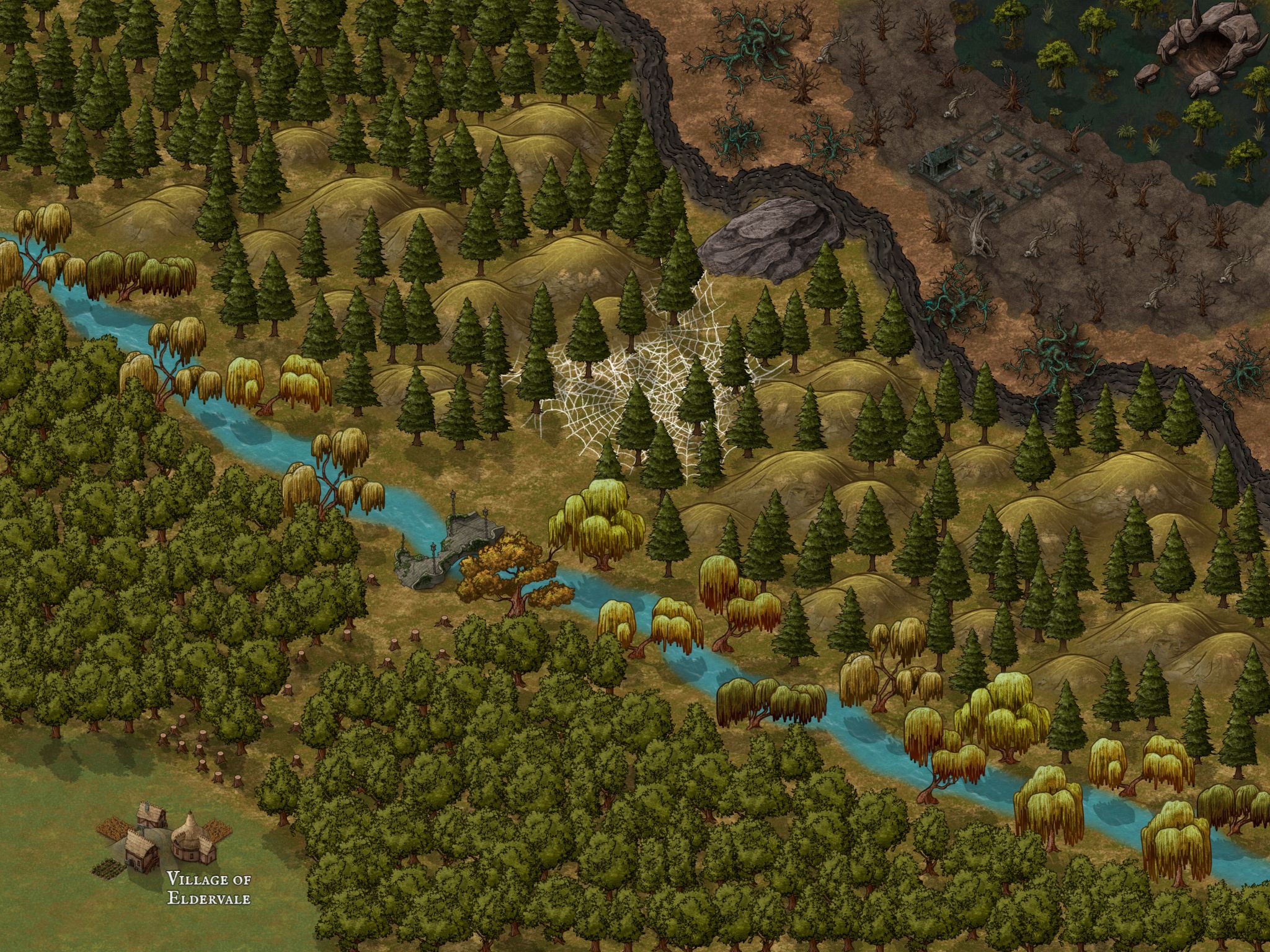 Eldervale Village and region | Inkarnate - Create Fantasy Maps Online