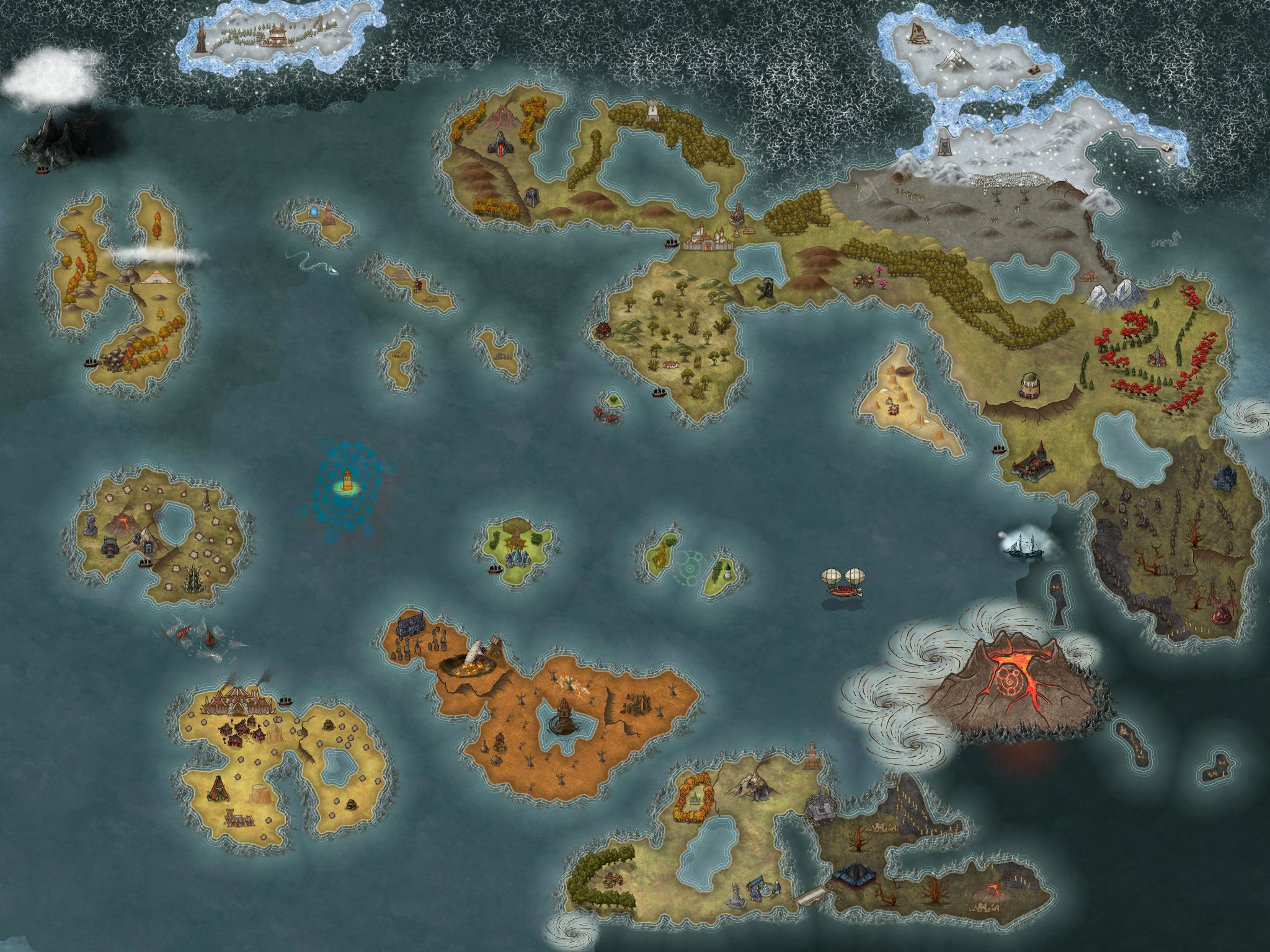 A Shattered Realm | Inkarnate - Create Fantasy Maps Online