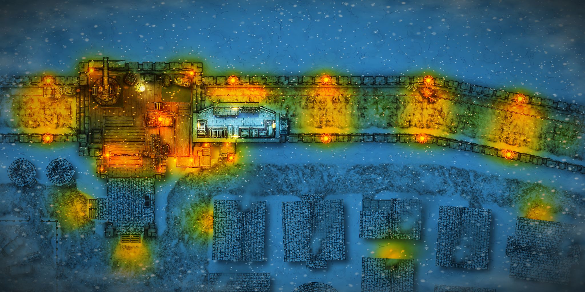 Snowy City Wall | Inkarnate - Create Fantasy Maps Online