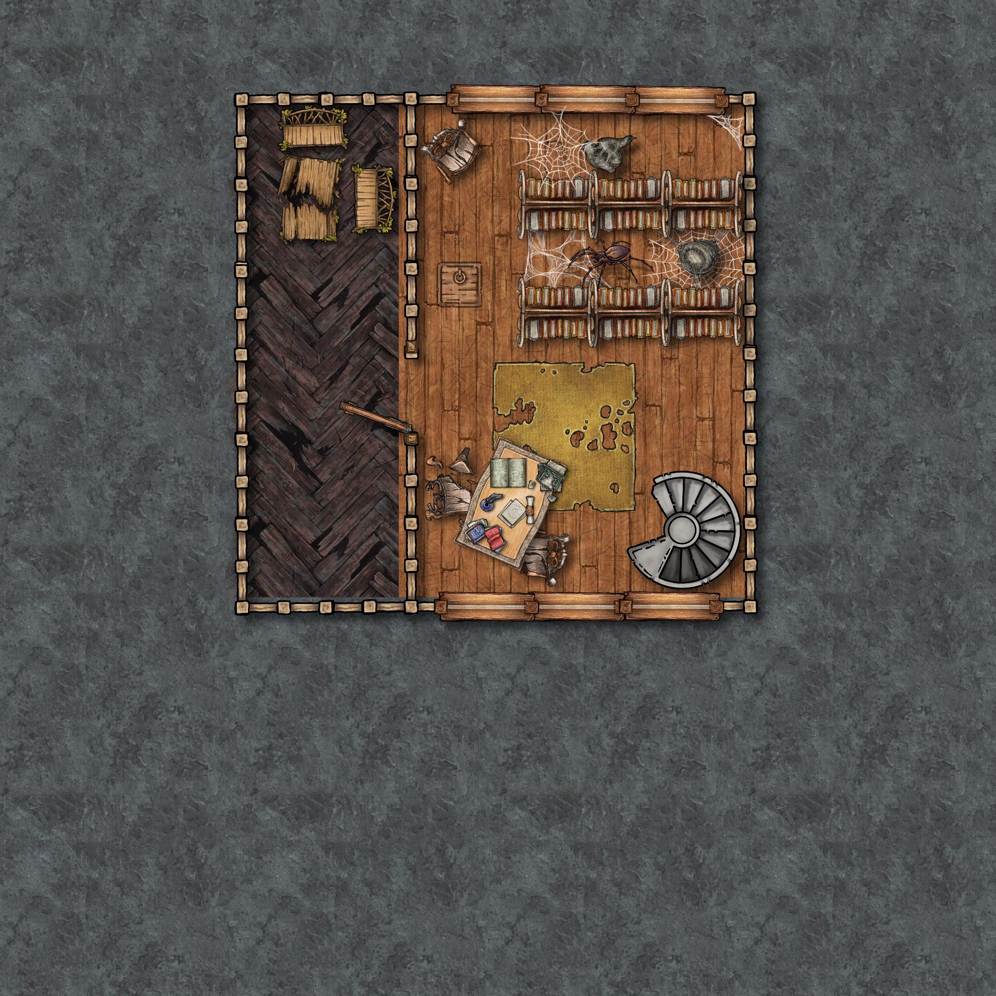 Villa Rosita - The library | Inkarnate - Create Fantasy Maps Online