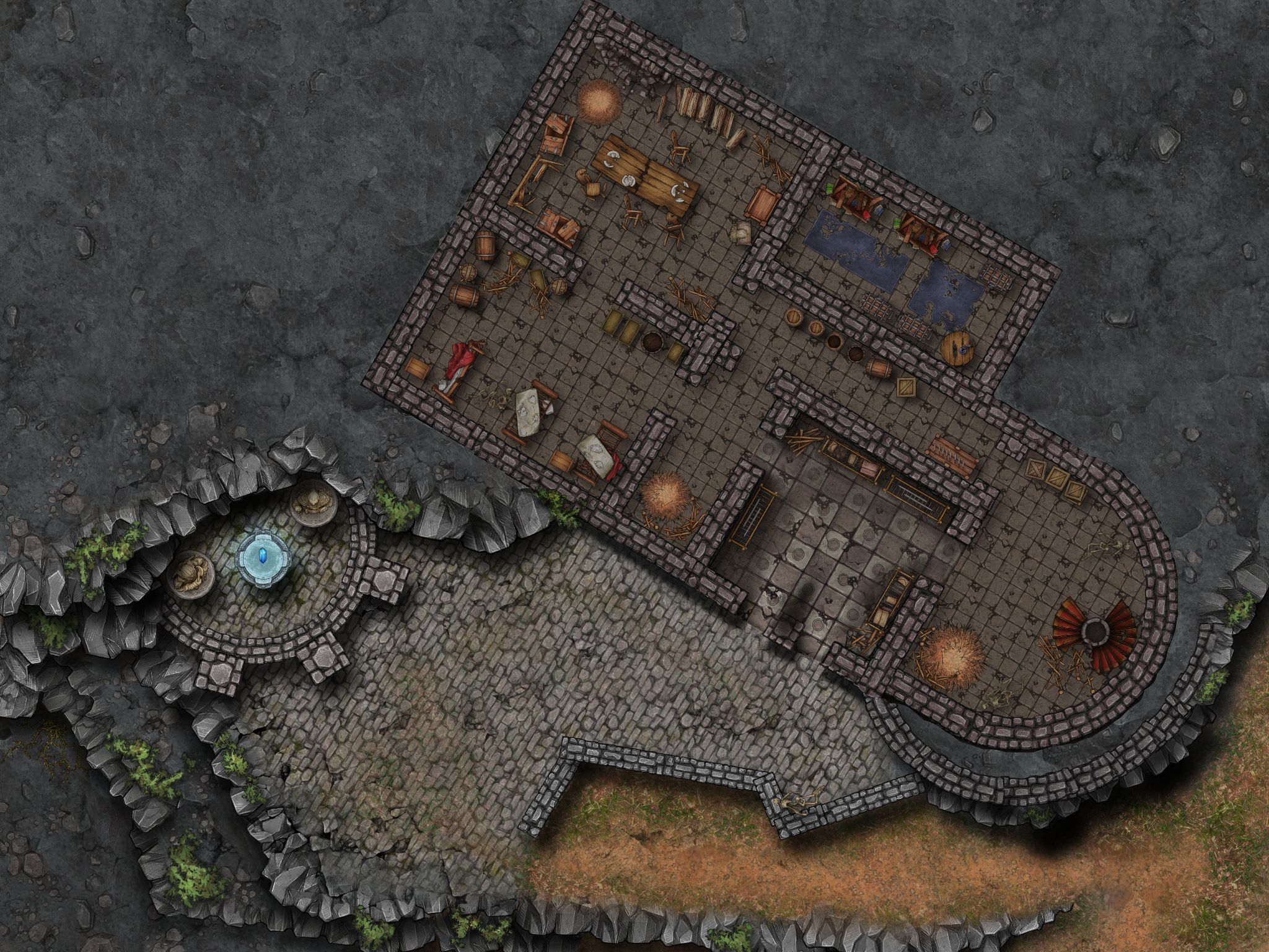 Focus in the Mountain fort | Inkarnate - Create Fantasy Maps Online