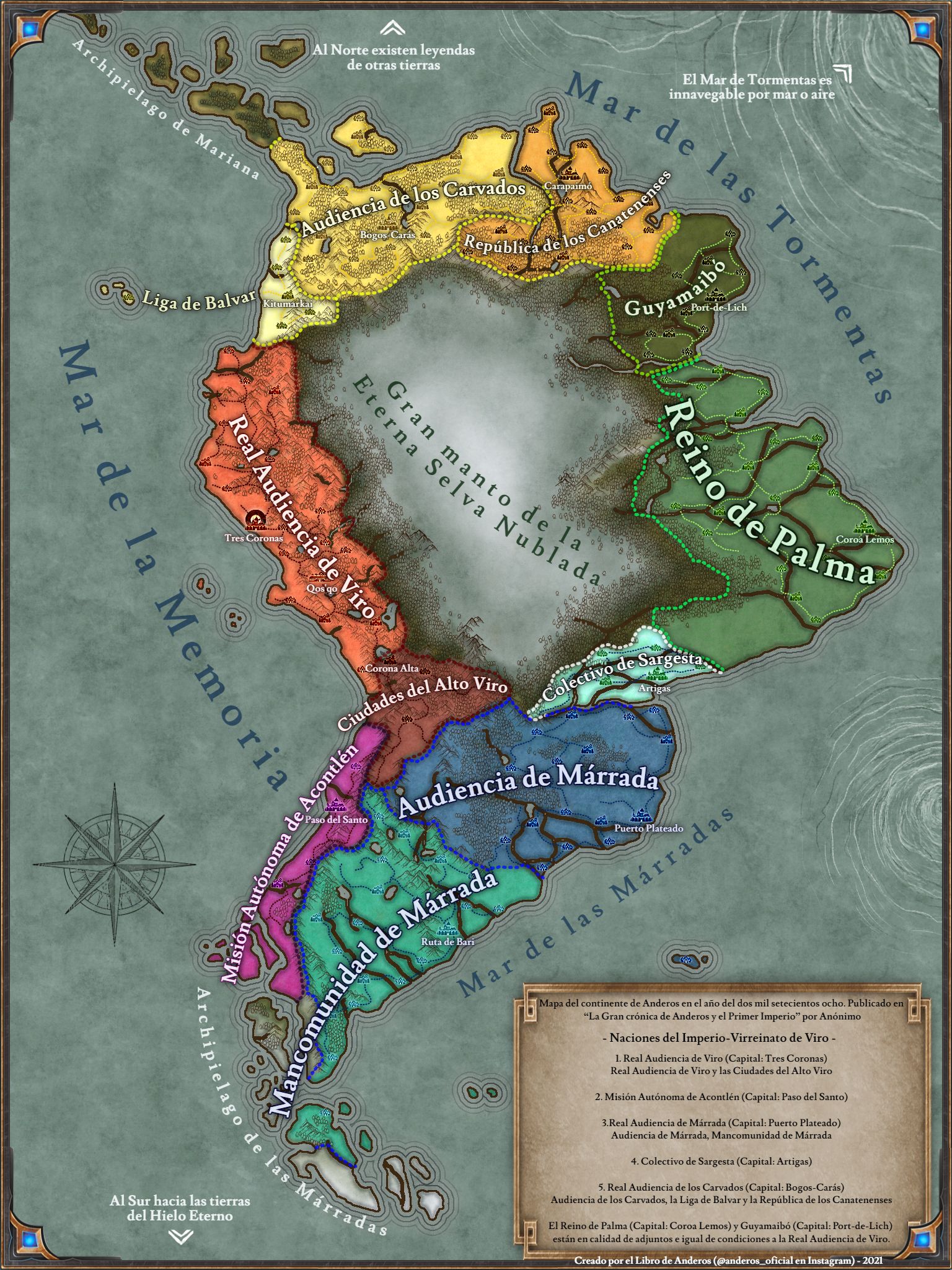 Anderos - Mapa político | Inkarnate - Create Fantasy Maps Online
