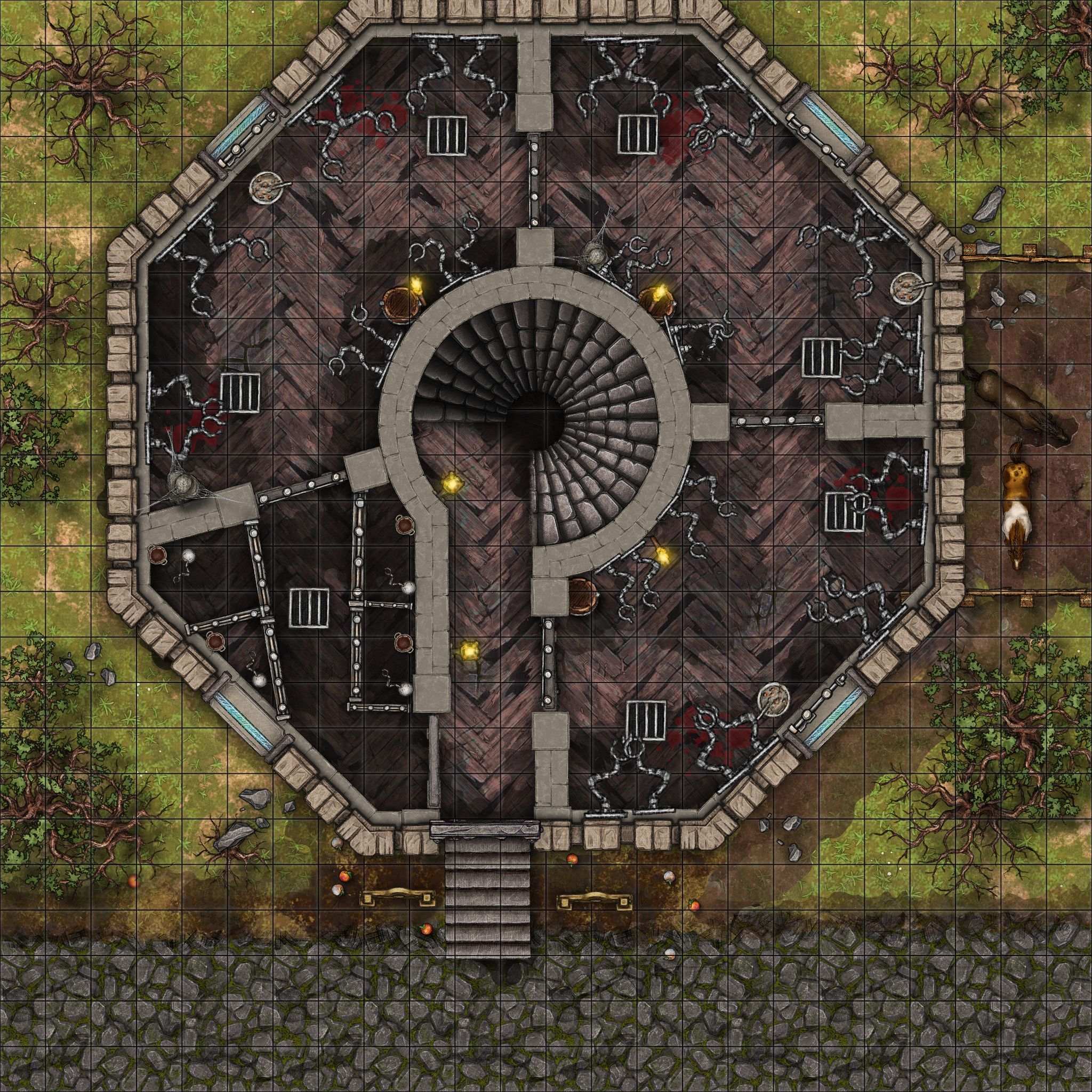 Prison Tower Level 2 | Inkarnate - Create Fantasy Maps Online