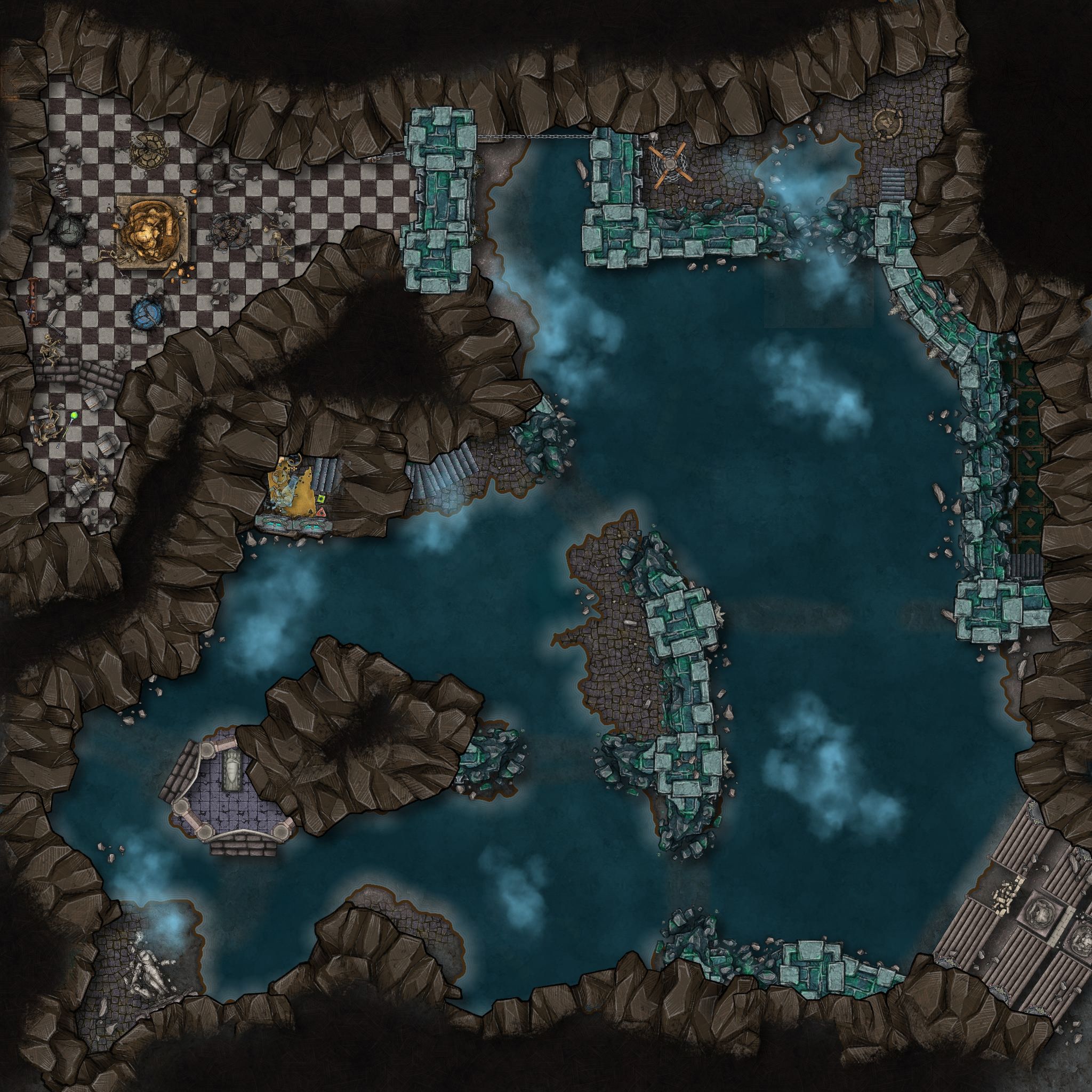 Flooded Cave City | Inkarnate - Create Fantasy Maps Online