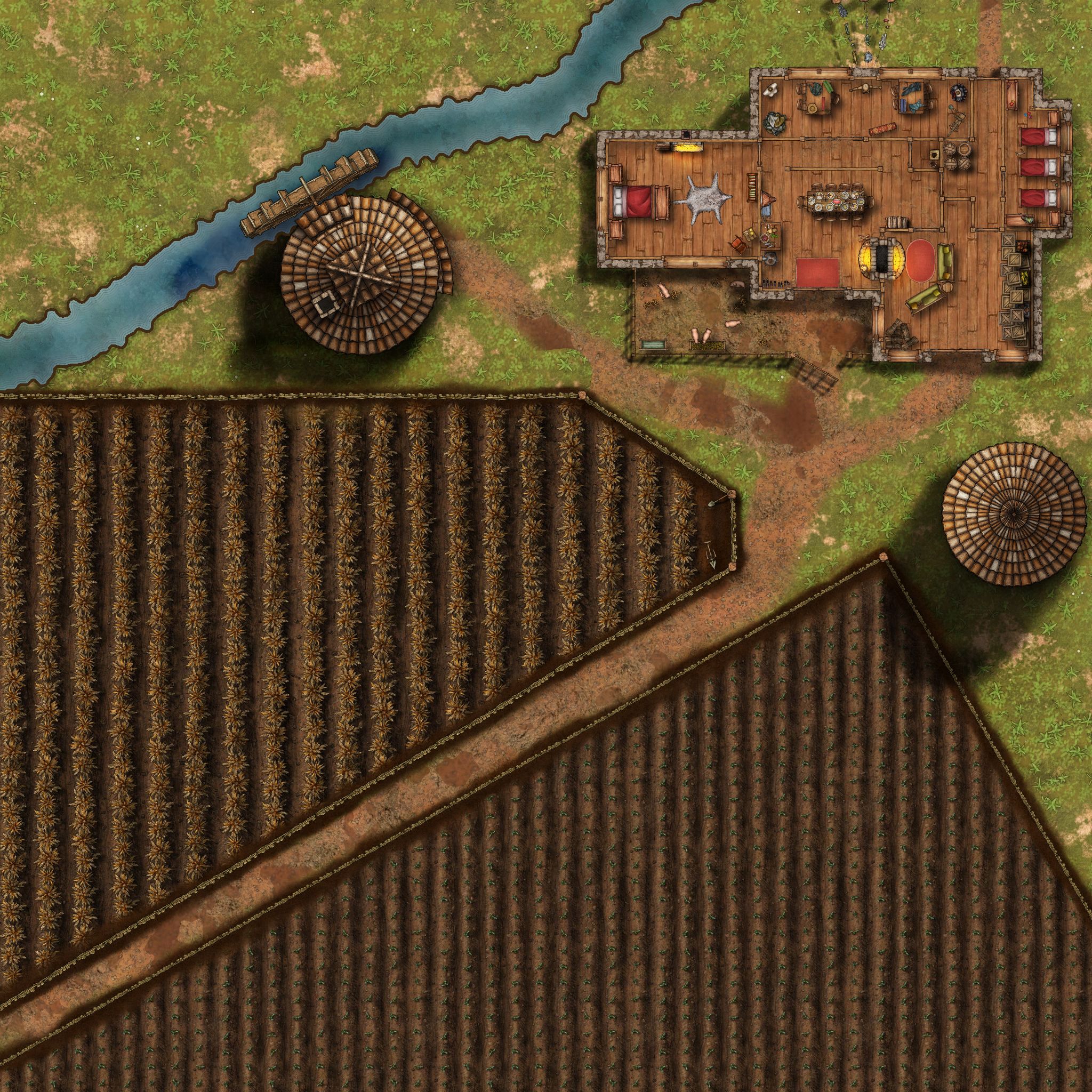 Water Way Farms | Inkarnate - Create Fantasy Maps Online