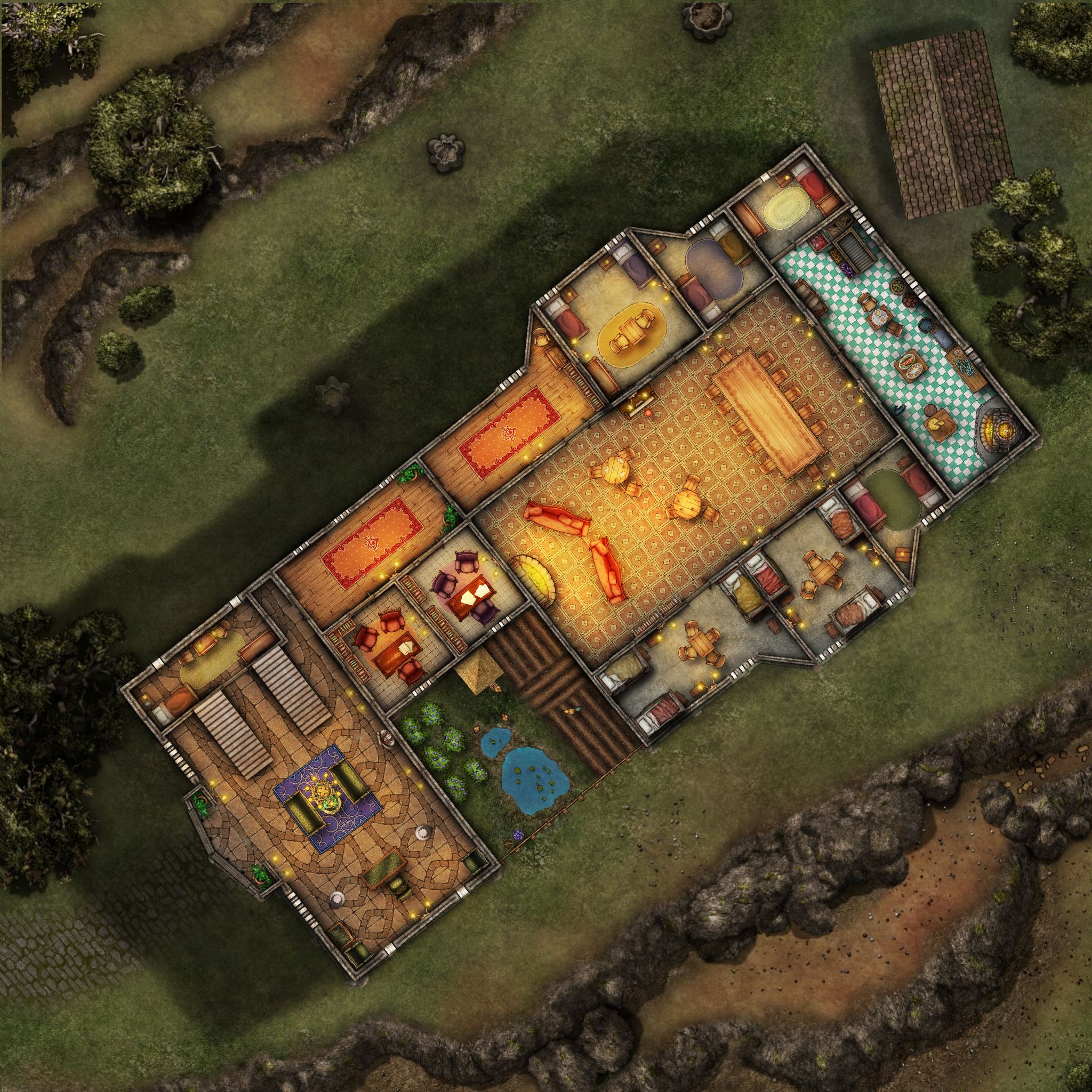 Tresendar Manor interior Ground Floor (Restored) | Inkarnate - Create ...