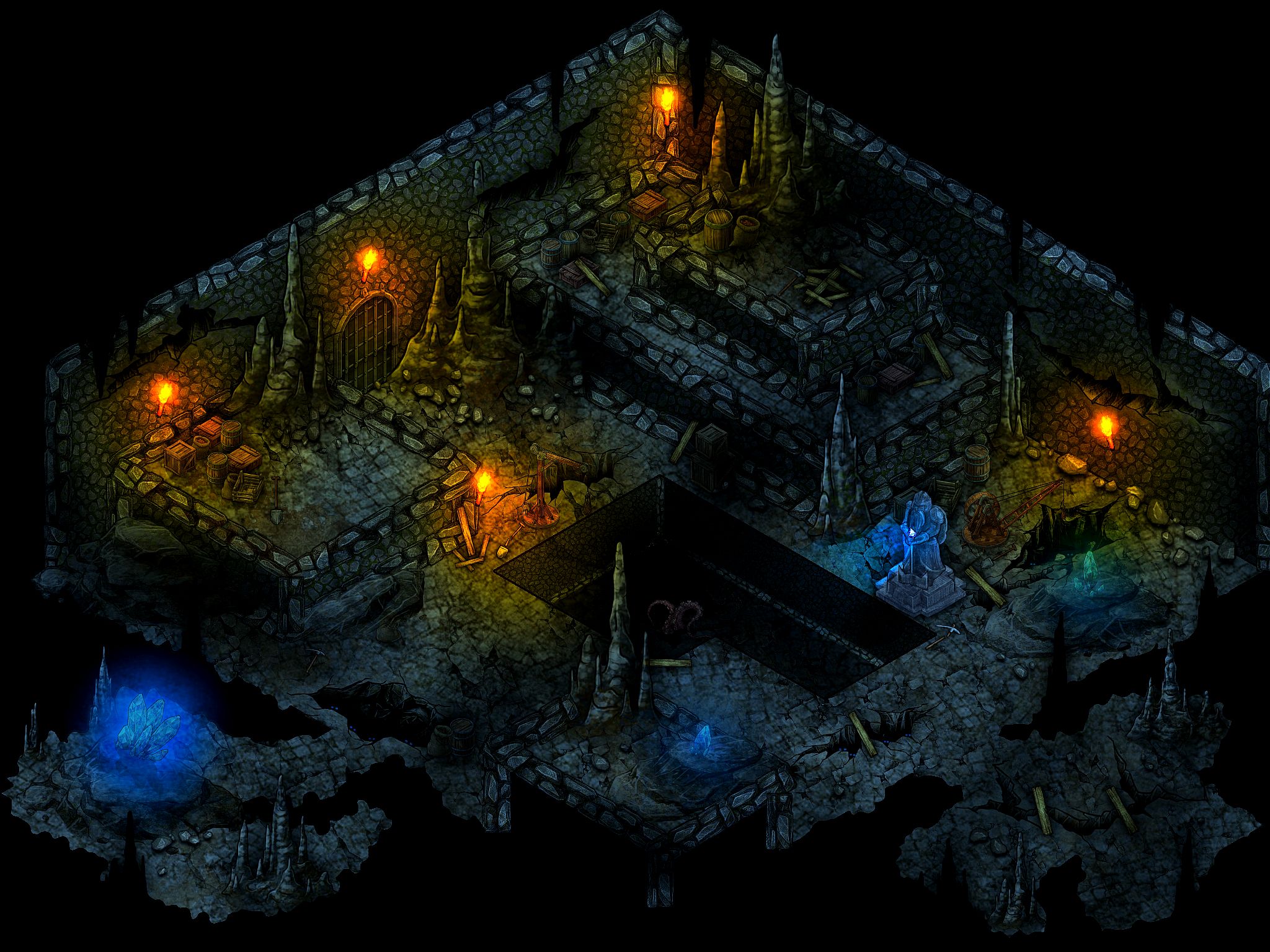 Isometric Dungeon Room | Inkarnate - Create Fantasy Maps Online