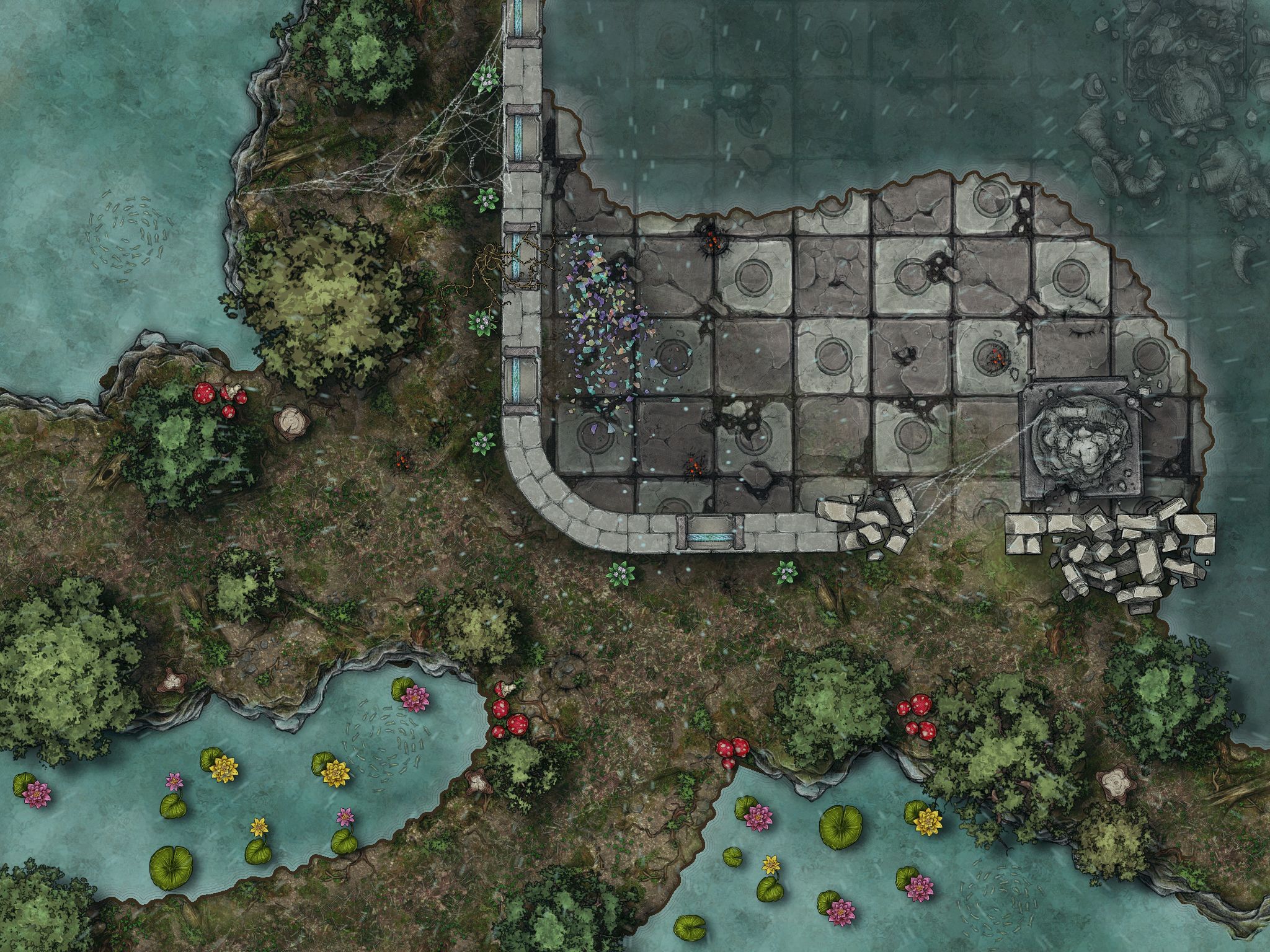 Small Temple (Sunken) | Inkarnate - Create Fantasy Maps Online