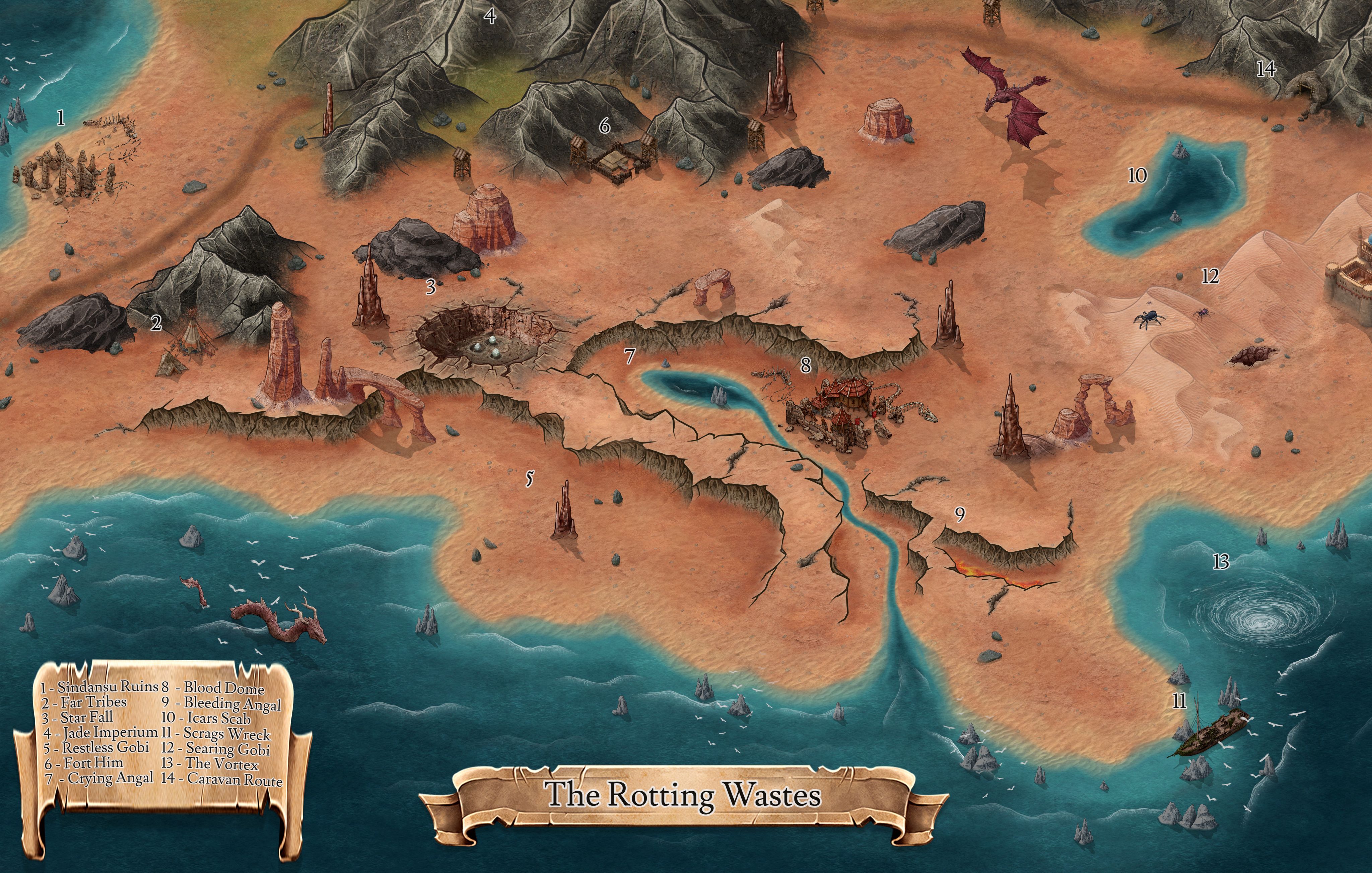 Rotting Wastes Regional | Inkarnate - Create Fantasy Maps Online