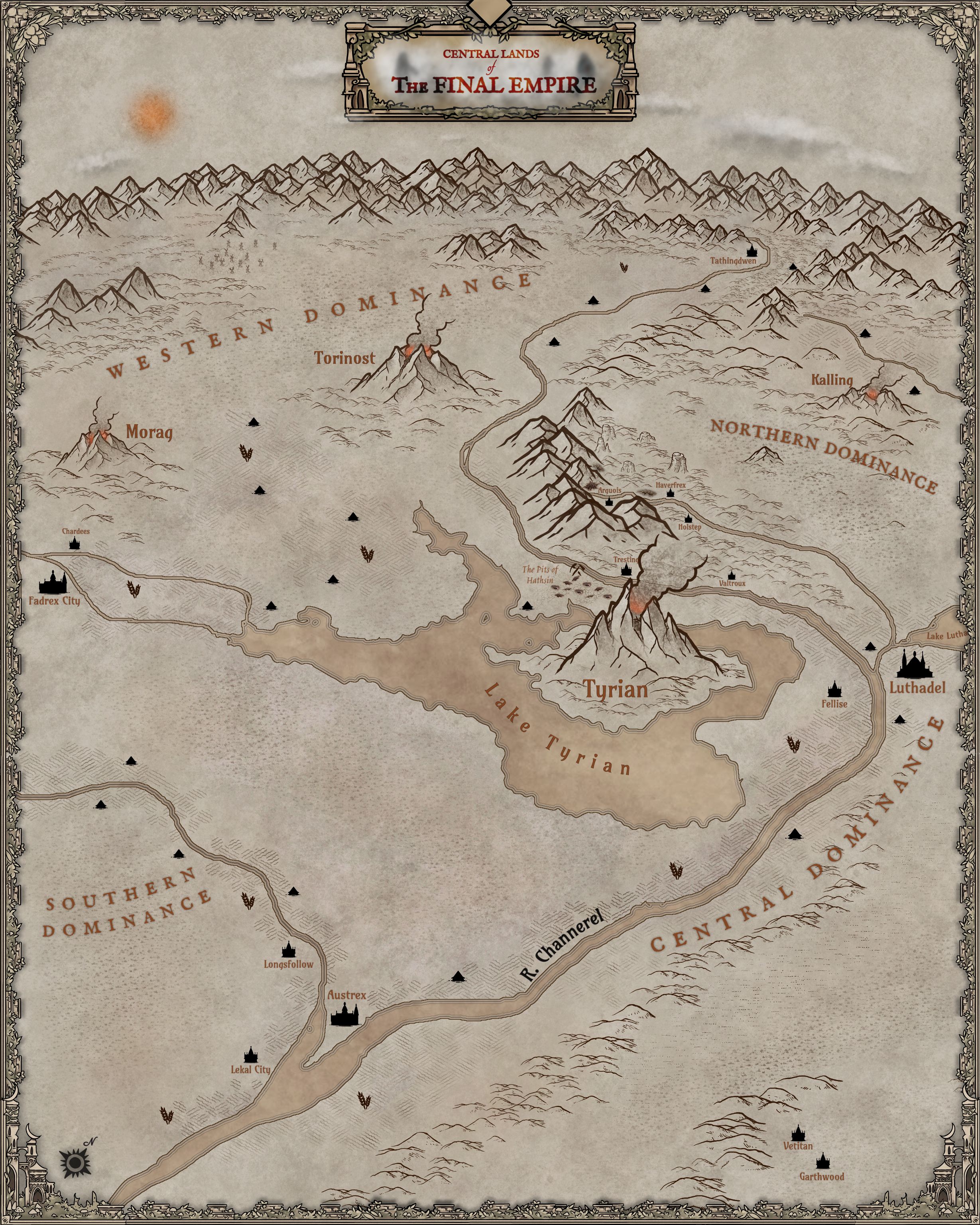 Central Lands of The Final Empire | Inkarnate - Create Fantasy Maps Online