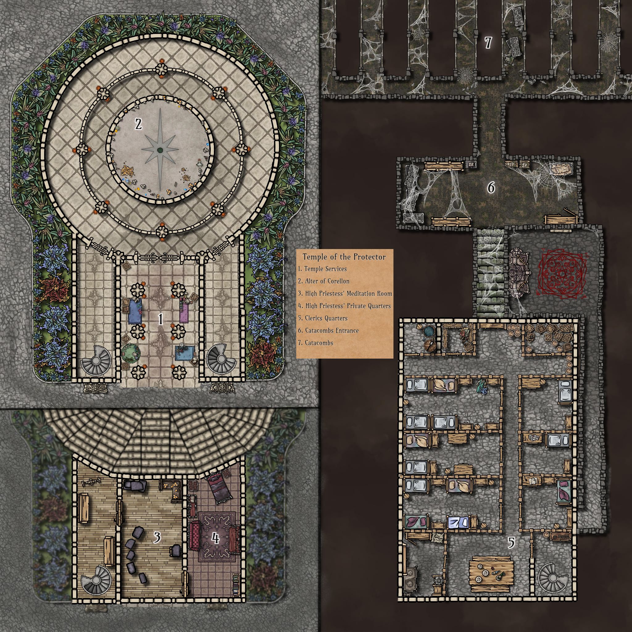 Temple of the Protector | Inkarnate - Create Fantasy Maps Online