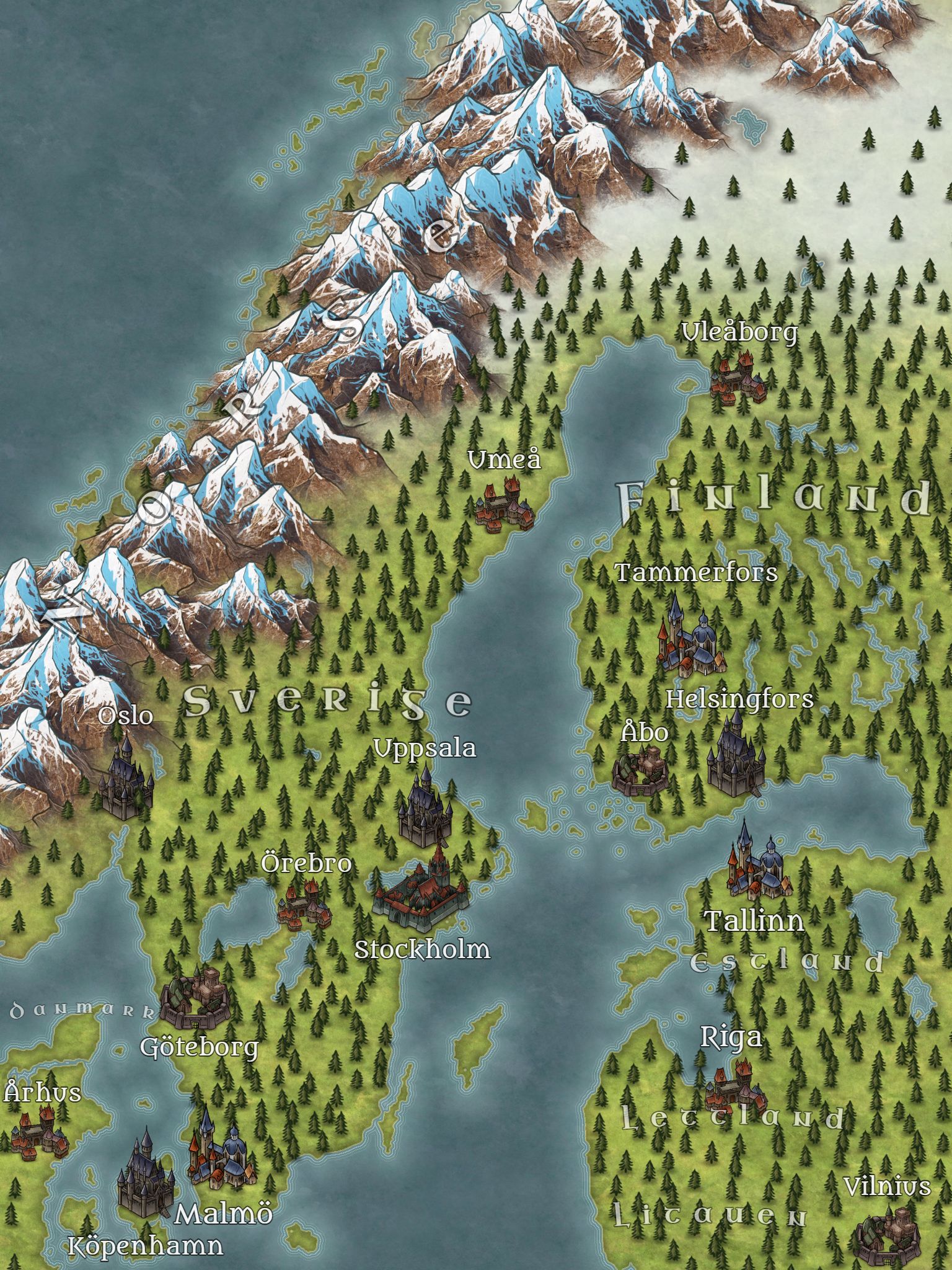 Sweden | Inkarnate - Create Fantasy Maps Online