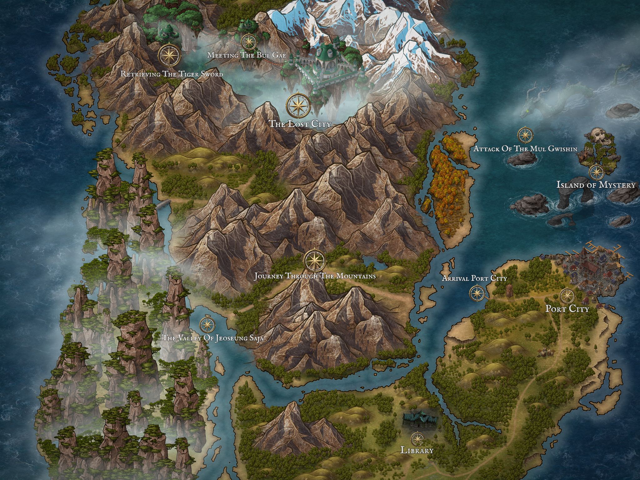 The Quest for the Tiger Sword | Inkarnate - Create Fantasy Maps Online