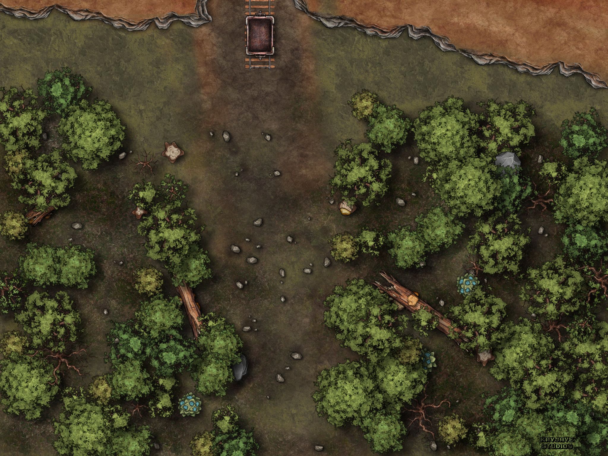 Generic Forest/Mine Entrance Encounter Map | Inkarnate - Create Fantasy ...