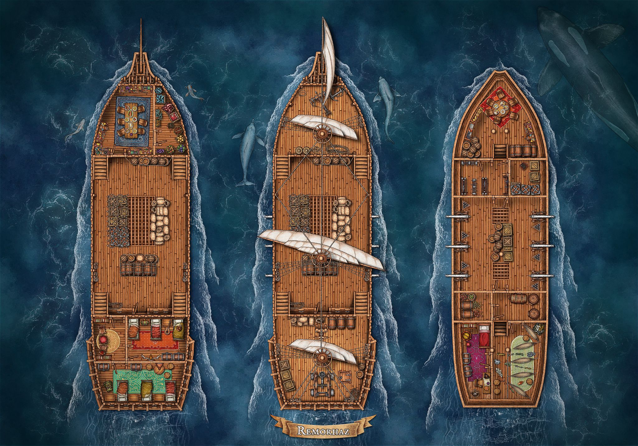 Remorhaz Ship/Boat Map (Frozen Sick Campaign) | Inkarnate - Create ...