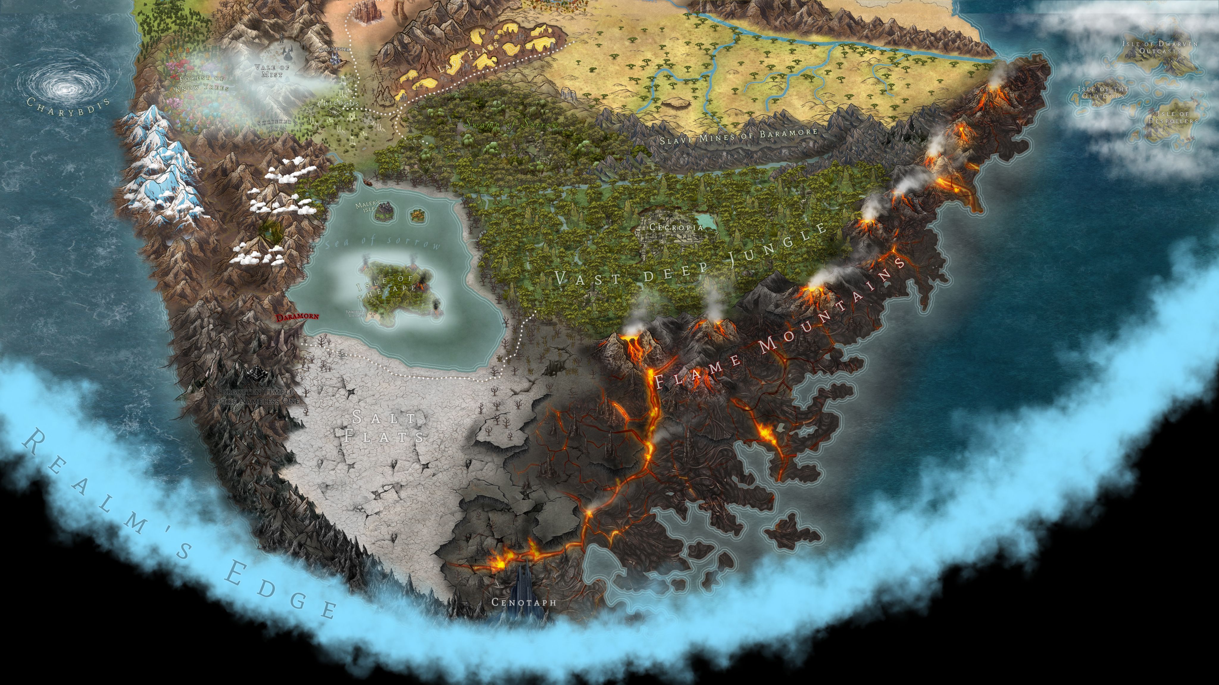 D&D Cartoon realm south | Inkarnate - Create Fantasy Maps Online