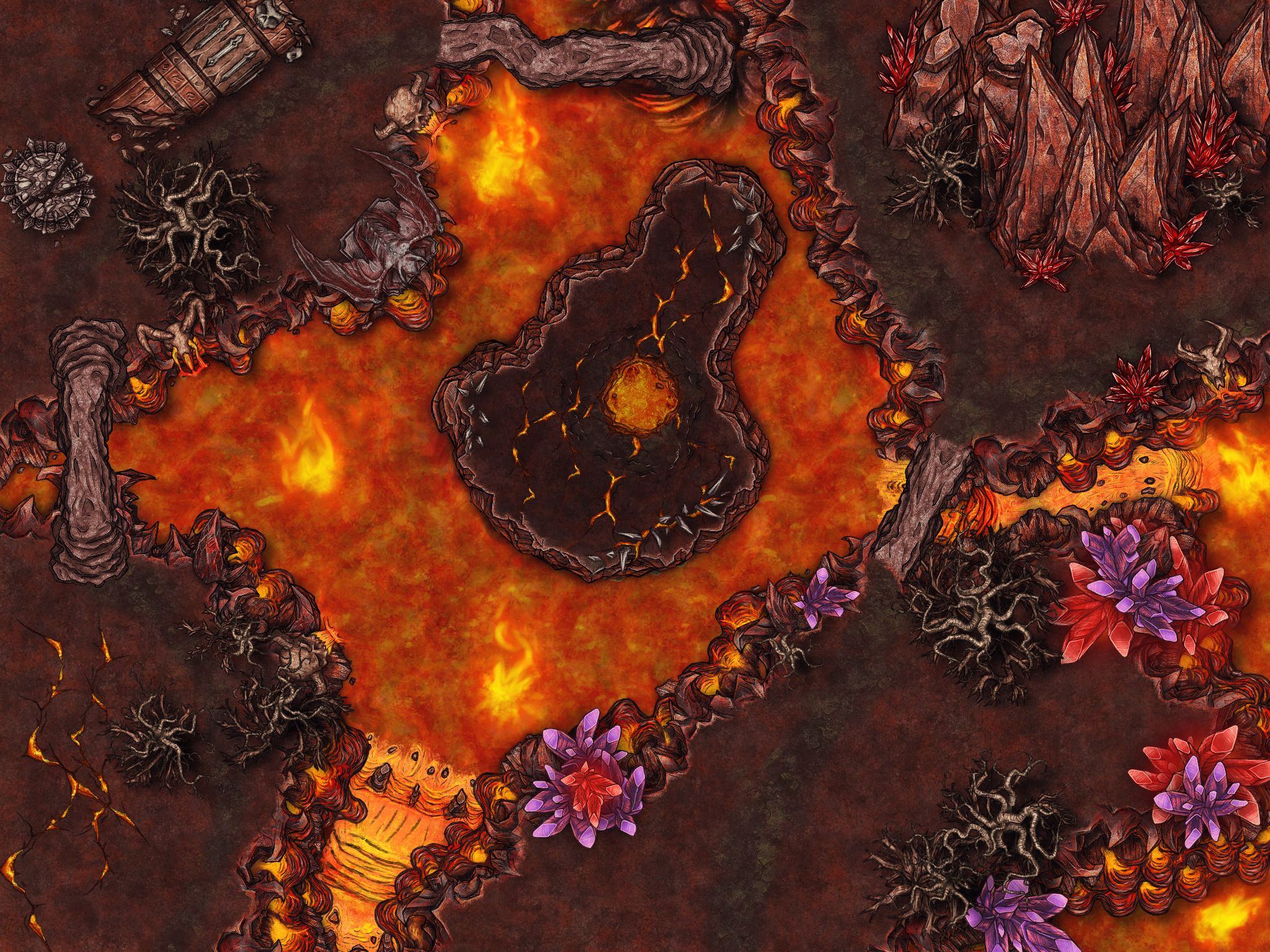 Hell's courtyard | Inkarnate - Create Fantasy Maps Online