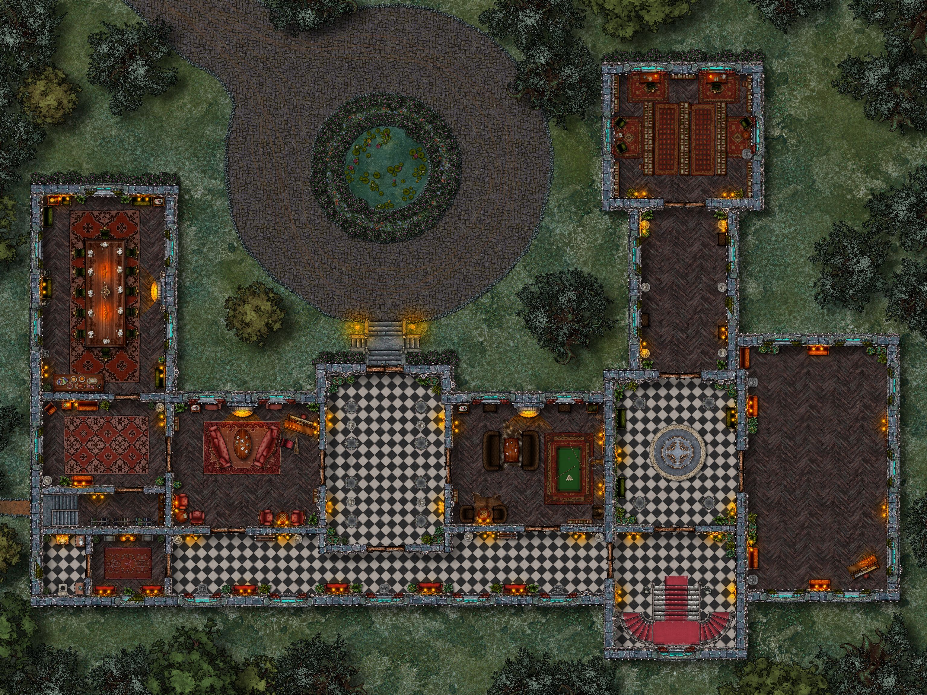 Manor, Ground Floor | Inkarnate - Create Fantasy Maps Online