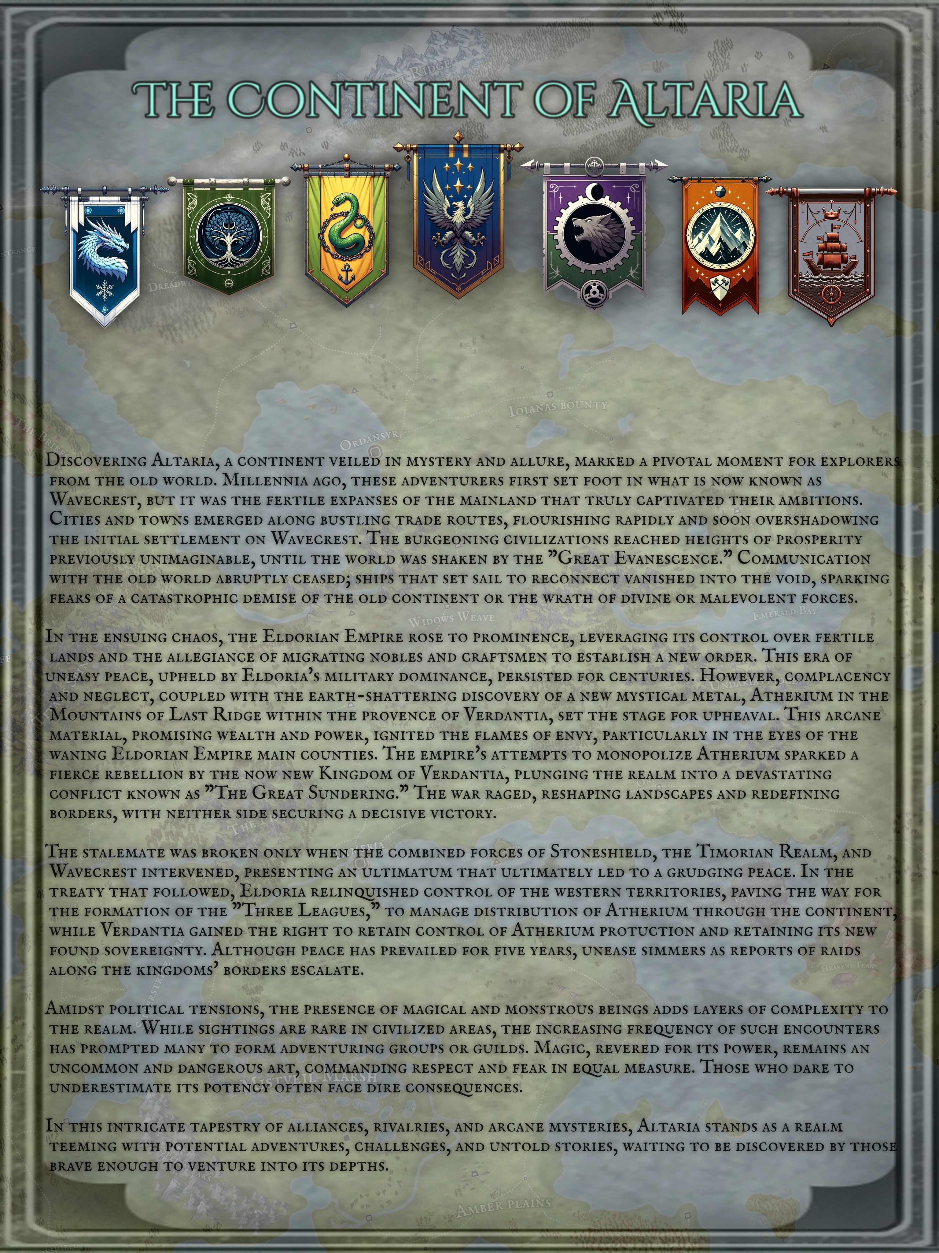 Continent of Altaria Description | Inkarnate - Create Fantasy Maps Online