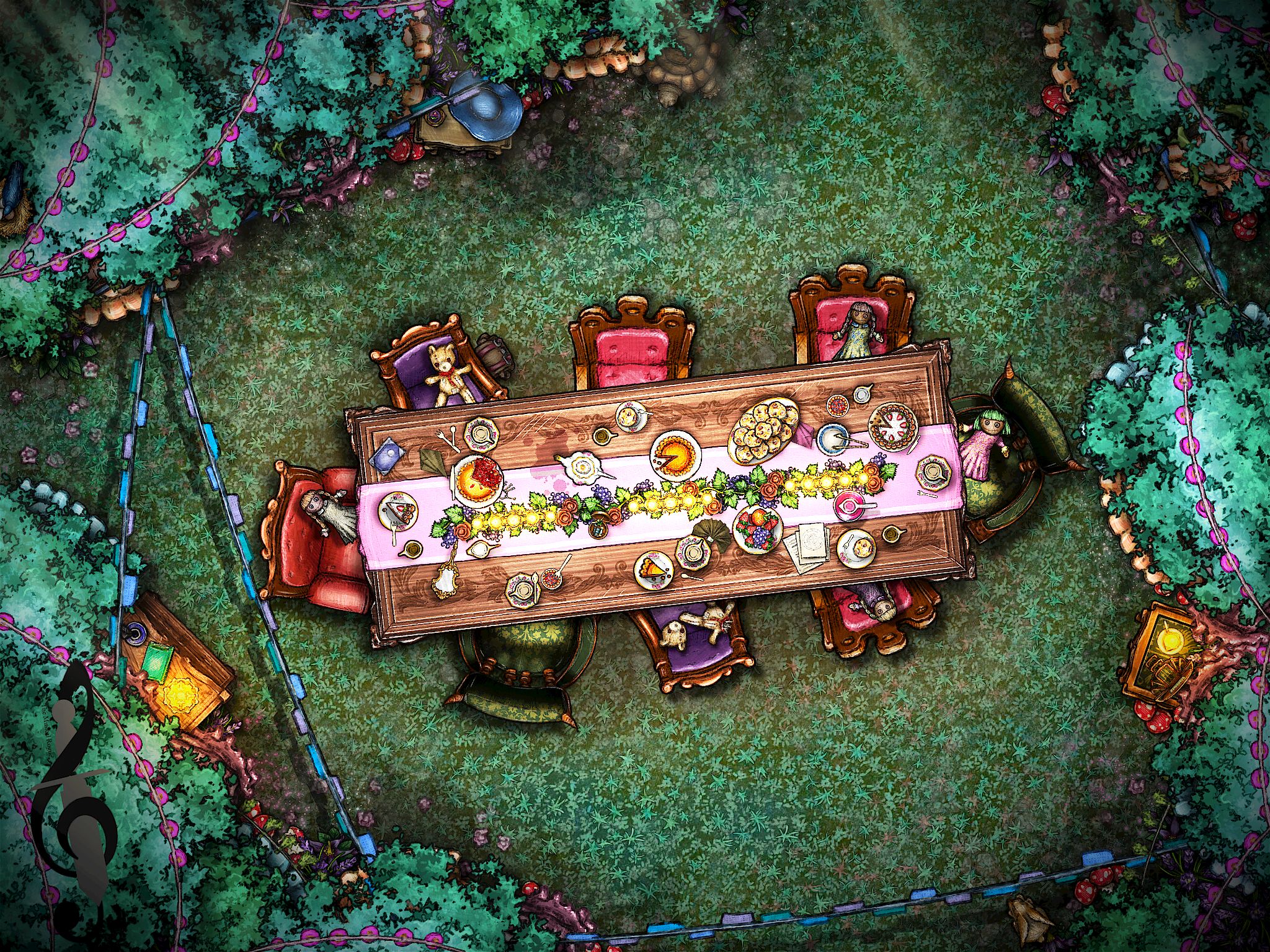 Tea Party in the Woods | Inkarnate - Create Fantasy Maps Online