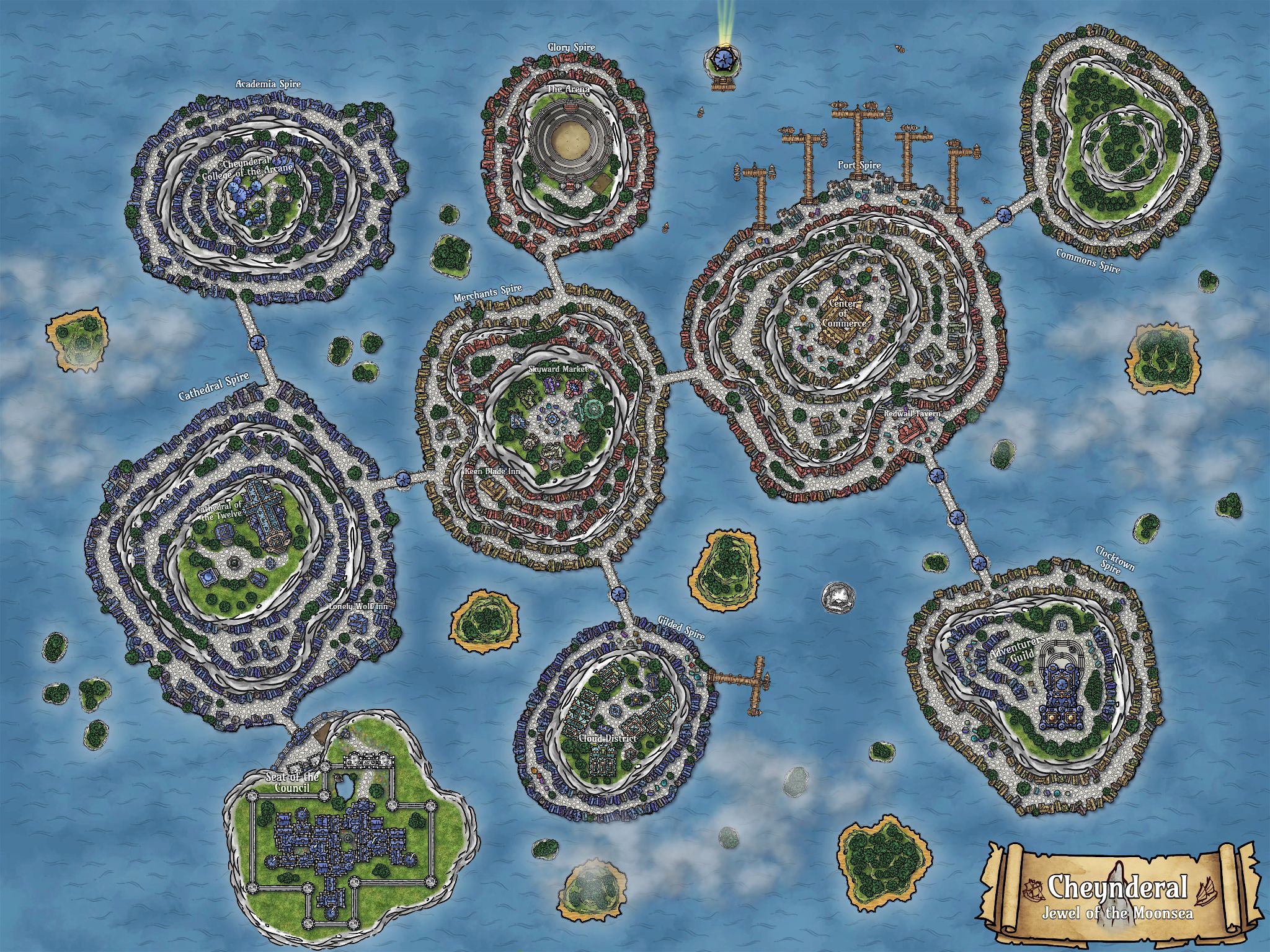 Cheynderal, Jewel of the Moonsea | Inkarnate - Create Fantasy Maps Online