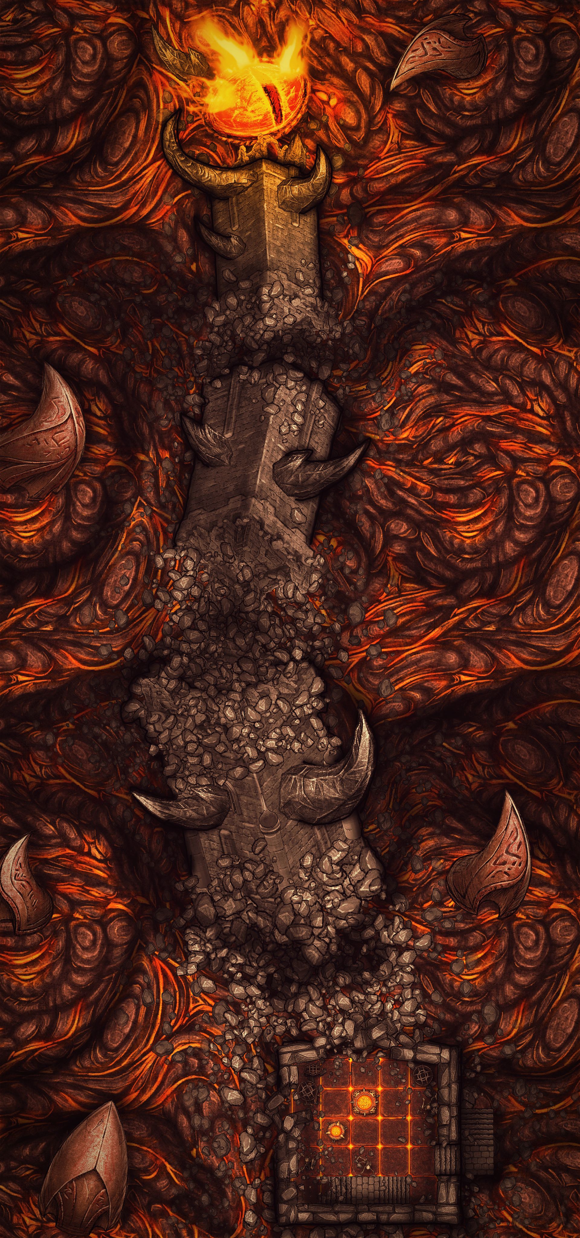 Fall of the Infernal Tower | Inkarnate - Create Fantasy Maps Online