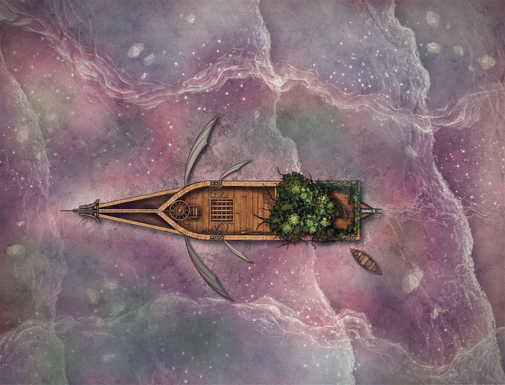 Astral Encounter, Living Ship | Inkarnate - Create Fantasy Maps Online