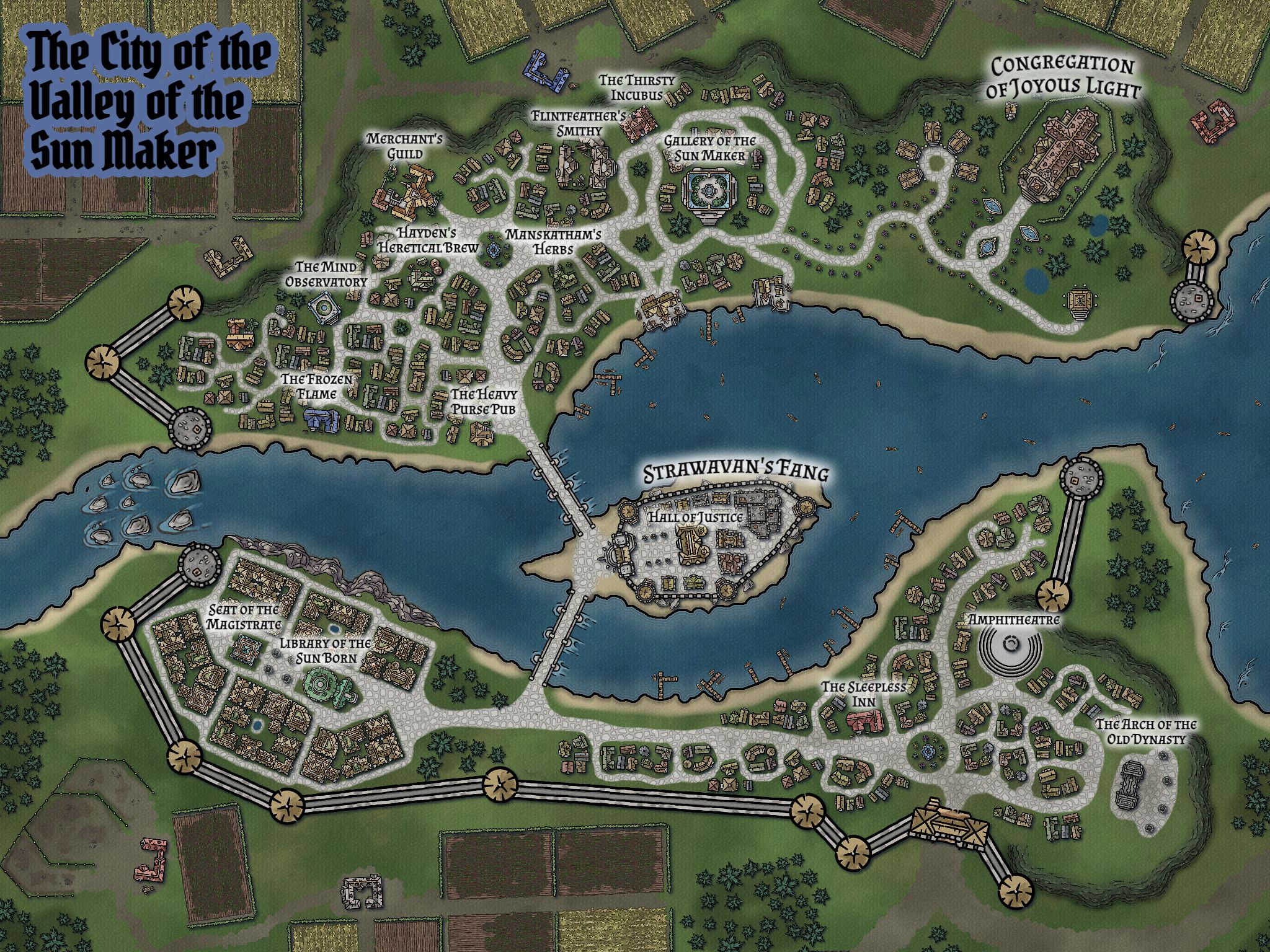 The City of the Valley of the Sun Maker | Inkarnate - Create Fantasy ...