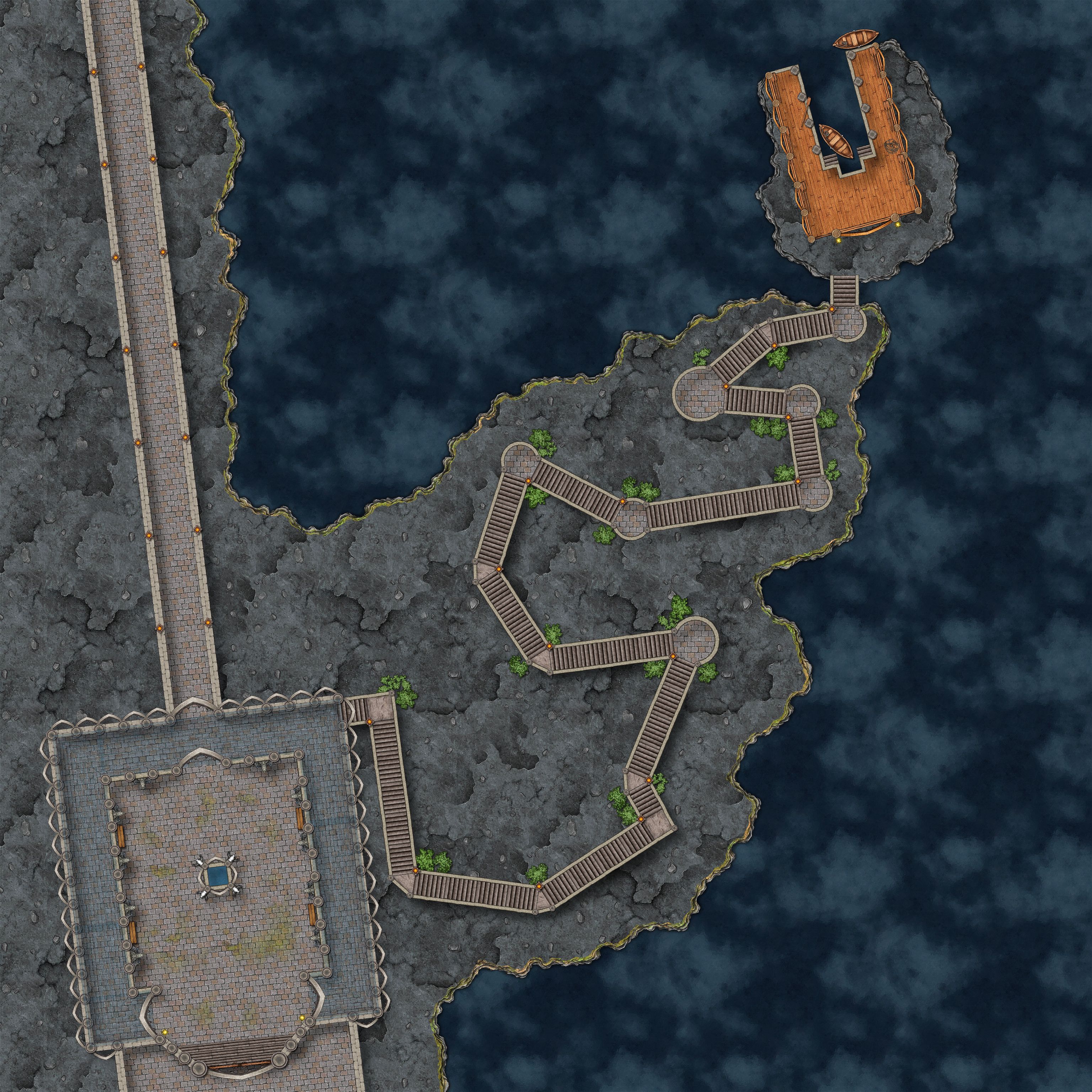 Boathouse+Viaduct Courtyard | Inkarnate - Create Fantasy Maps Online