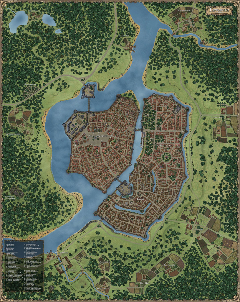 Stadt und Land Lowangen | Inkarnate - Create Fantasy Maps Online