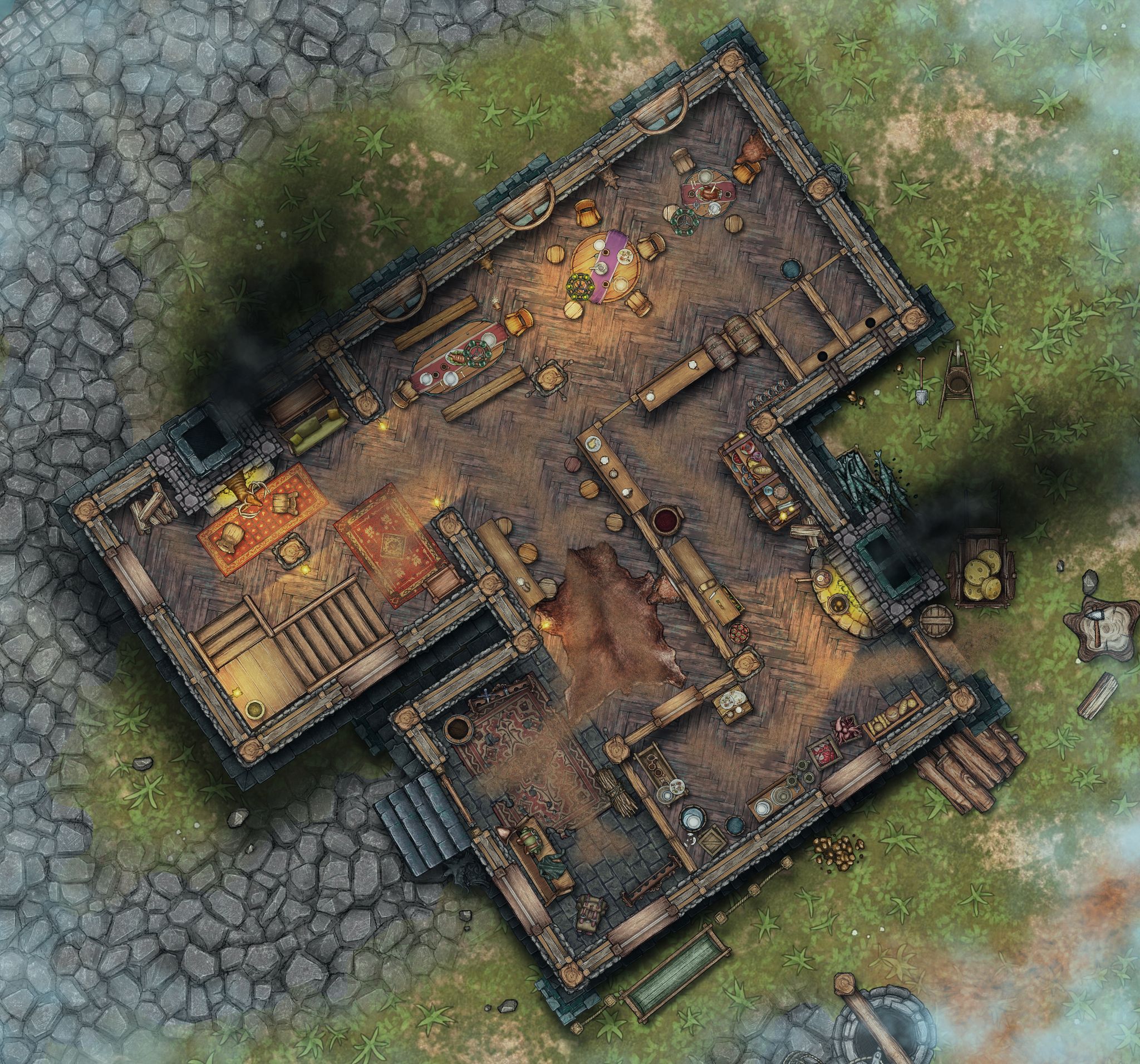 Stonecutters' Inn (Ground floor) | Inkarnate - Create Fantasy Maps Online