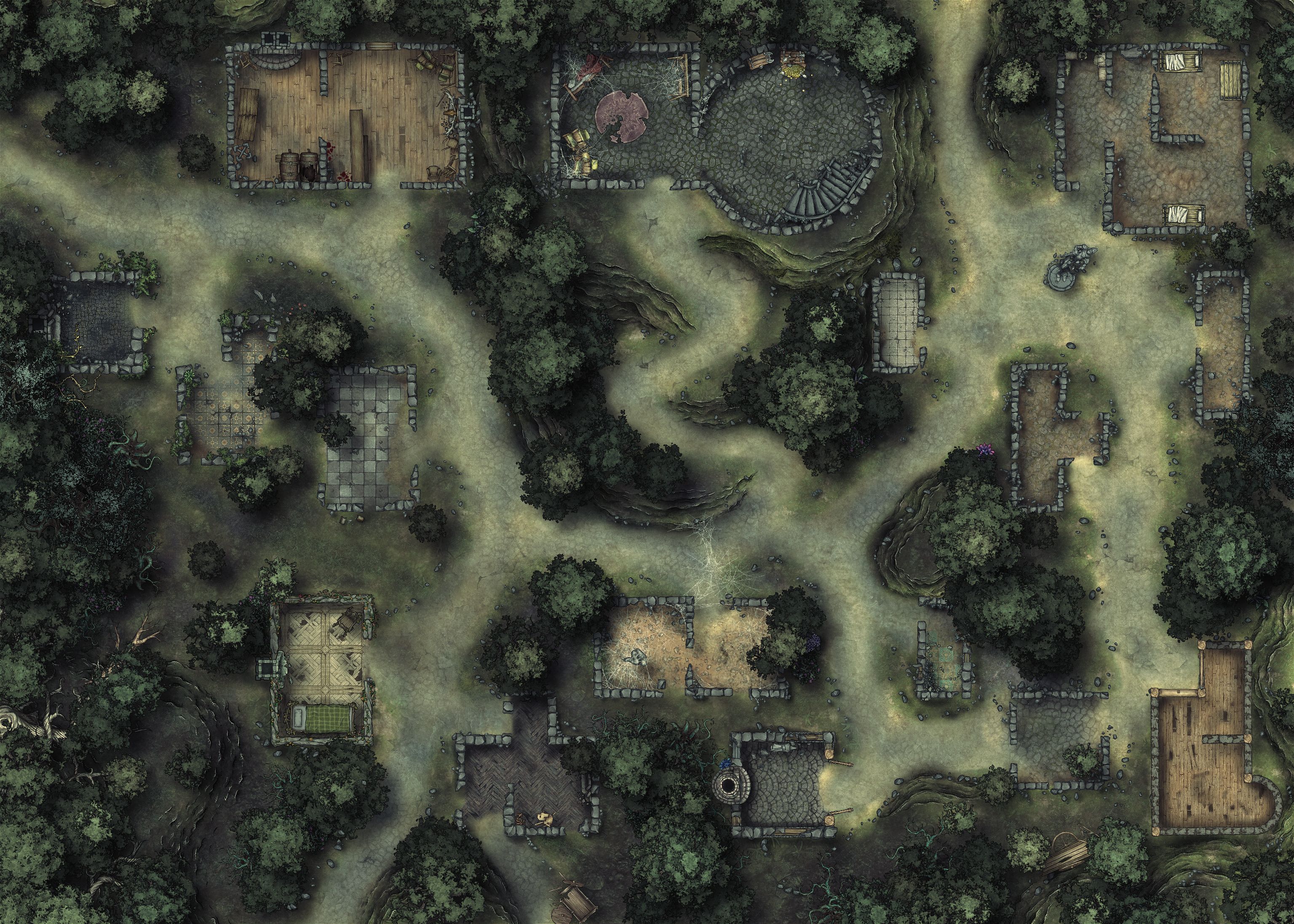The Ruins of Thundertree | Inkarnate - Create Fantasy Maps Online