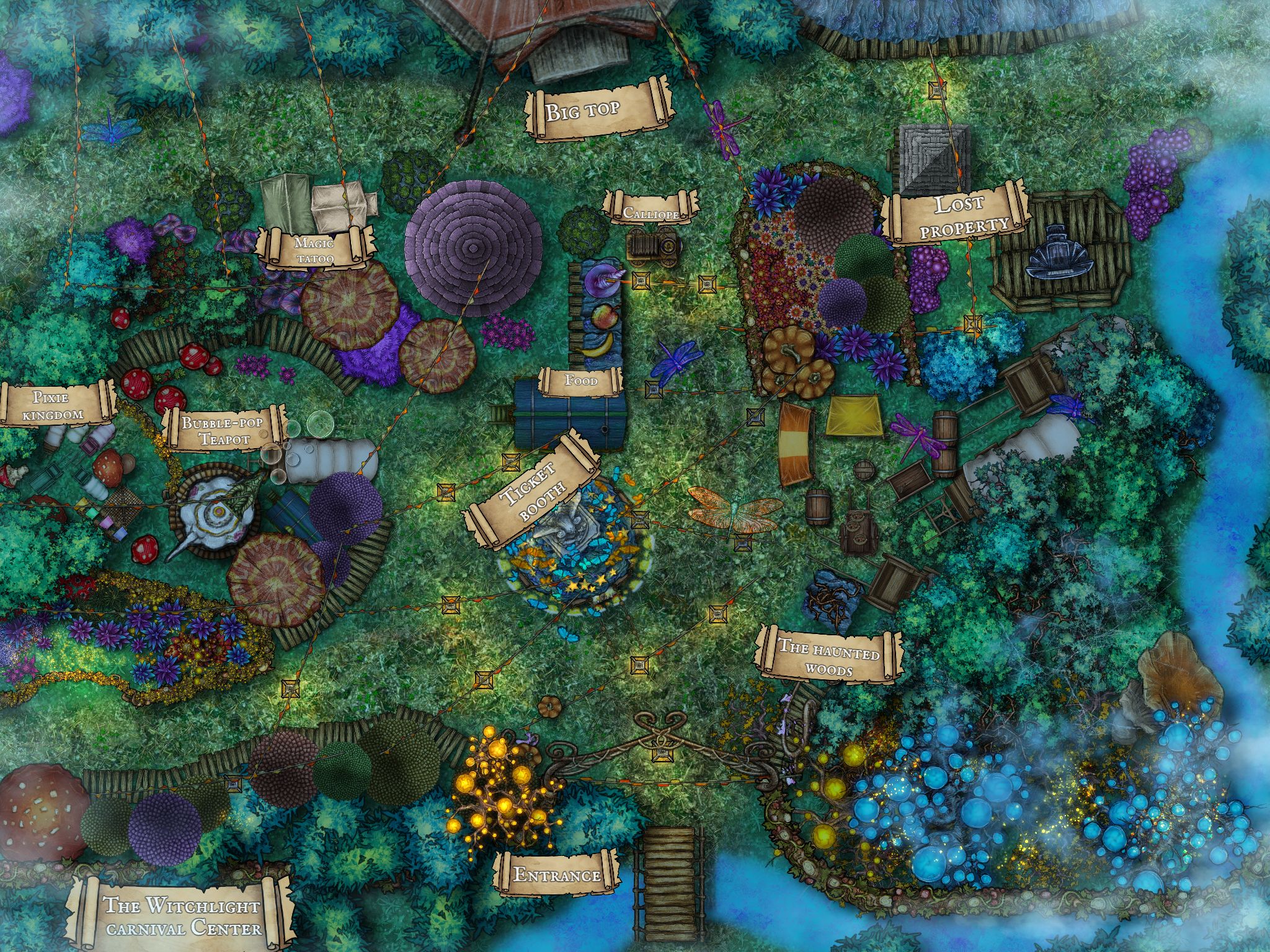 The witchlight carnival center | Inkarnate - Create Fantasy Maps Online