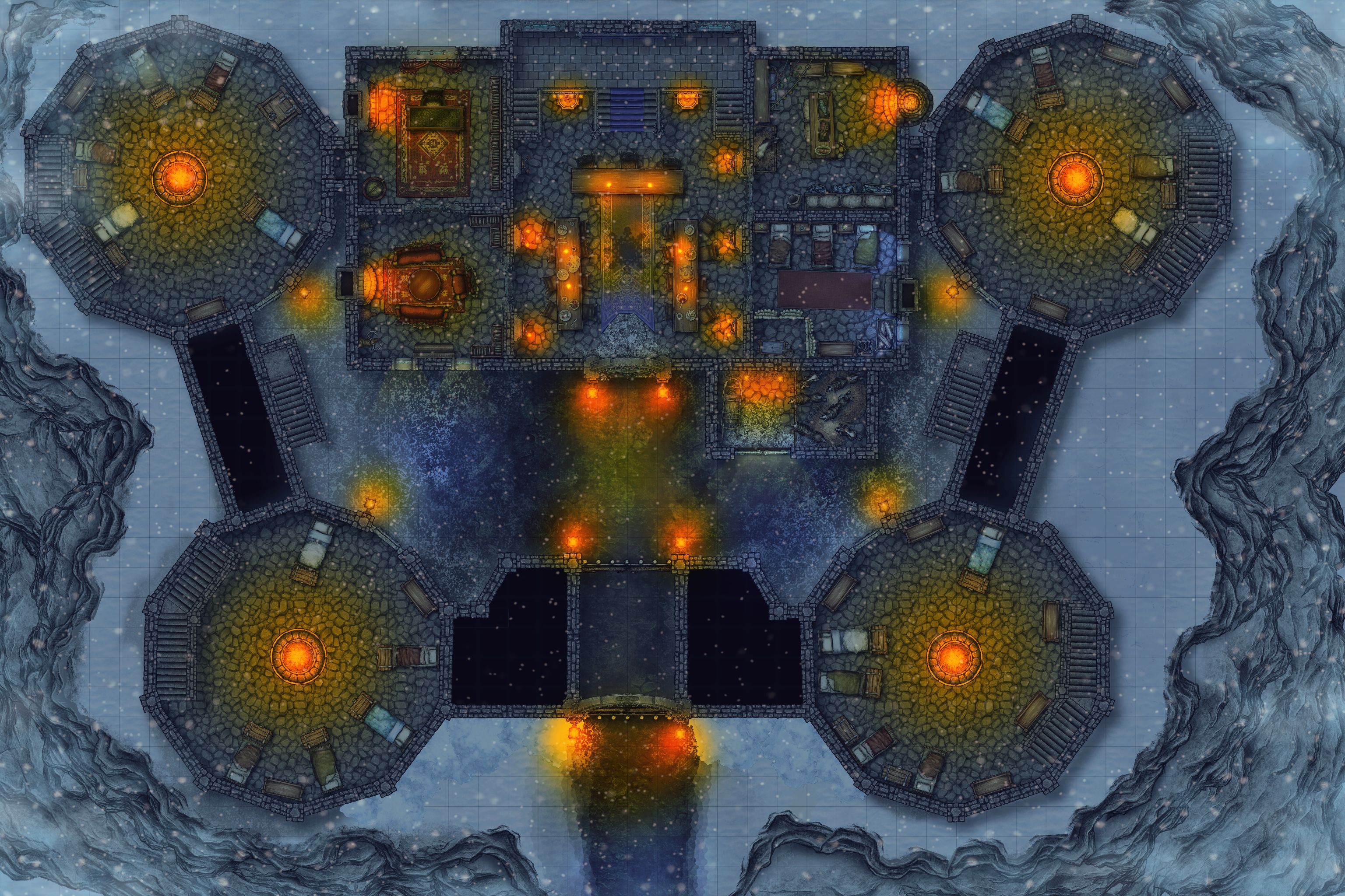 Rime of the Frostmaiden - Caer Dineval Keep 1 | Inkarnate - Create ...