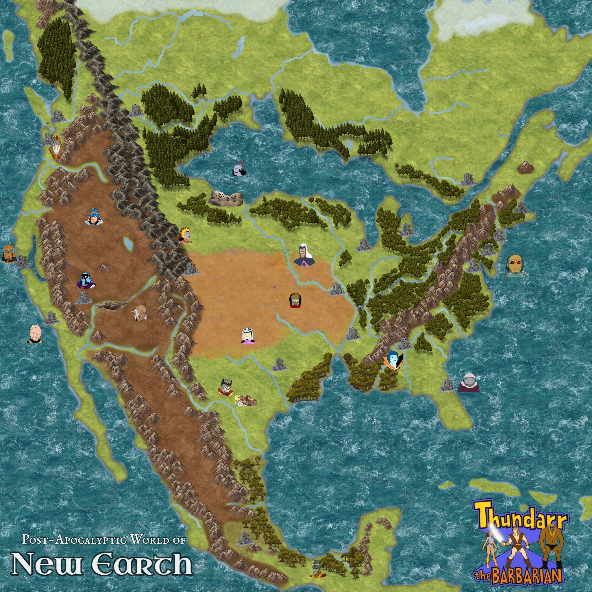 Post-Apocalyptic North America | Inkarnate - Create Fantasy Maps Online